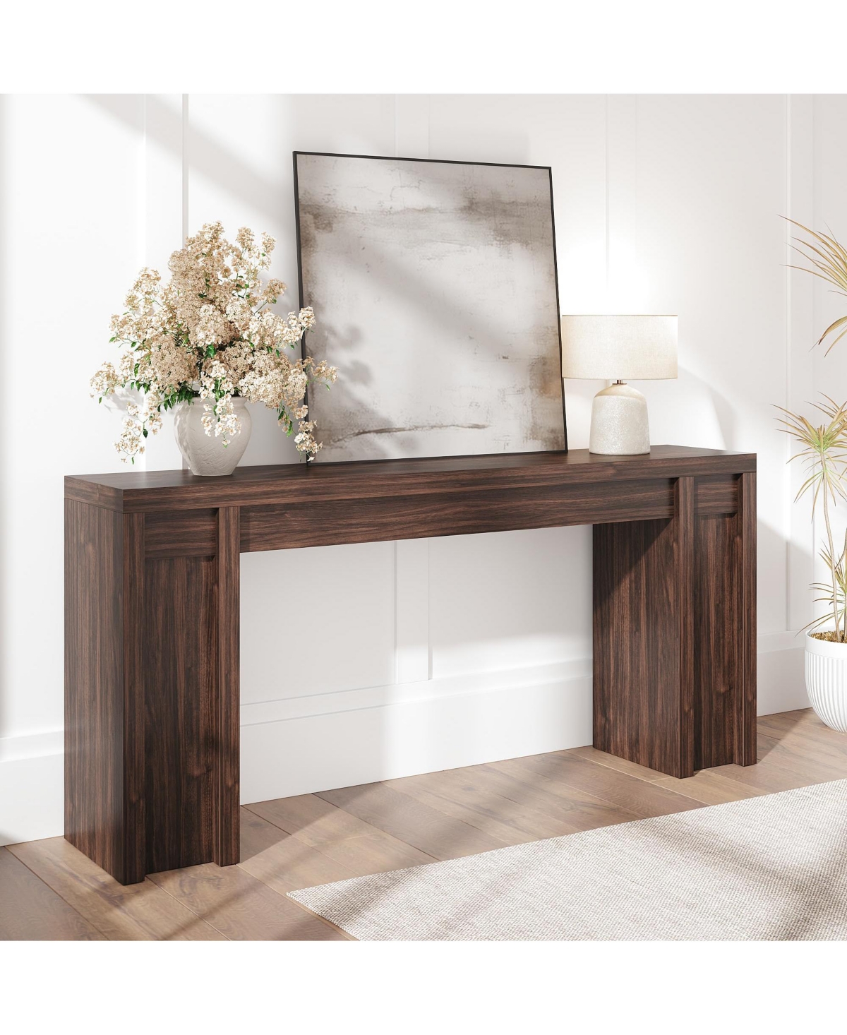 Click here for gaomon 70.9 Modern Thick Wood Long Console Table -... prices