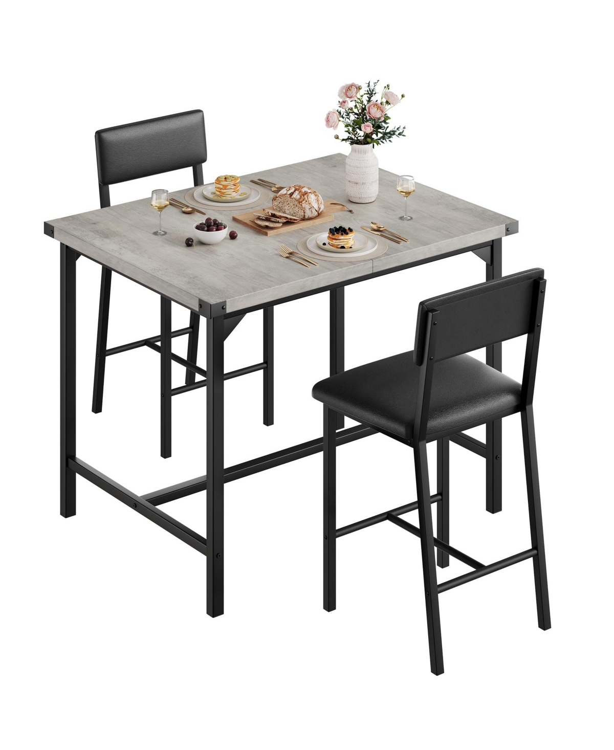 Click here for gaomon 3-Piece 2-Person Counter-Height Table Set prices