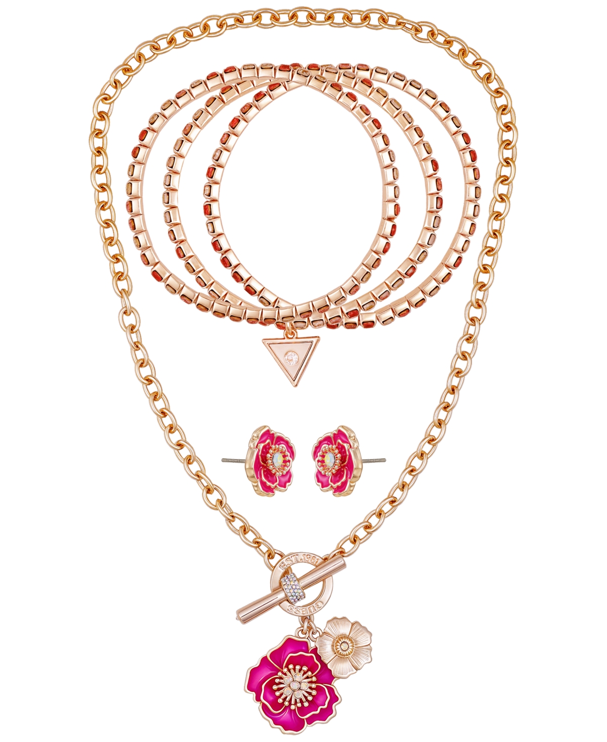 Click here for Guess 3-Pc. Rose Gold-Tone Necklace  Bracelet & St... prices
