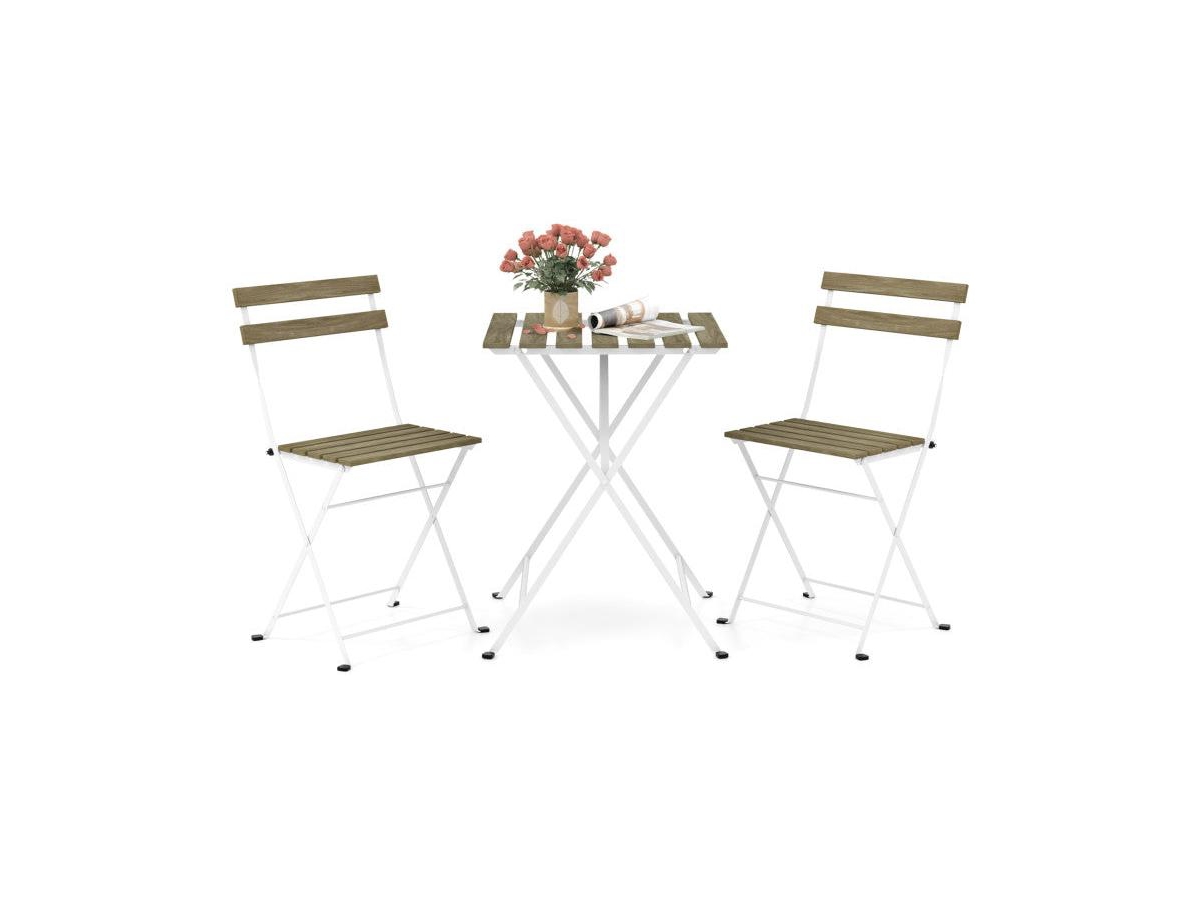 Click here for Lucky One 3 Piece Patio Acacia Wood Bistro Set Fol... prices