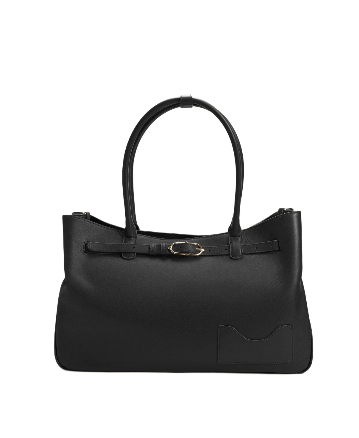 Click here for Oleada Marina Napa Leather Tote - Onyx prices