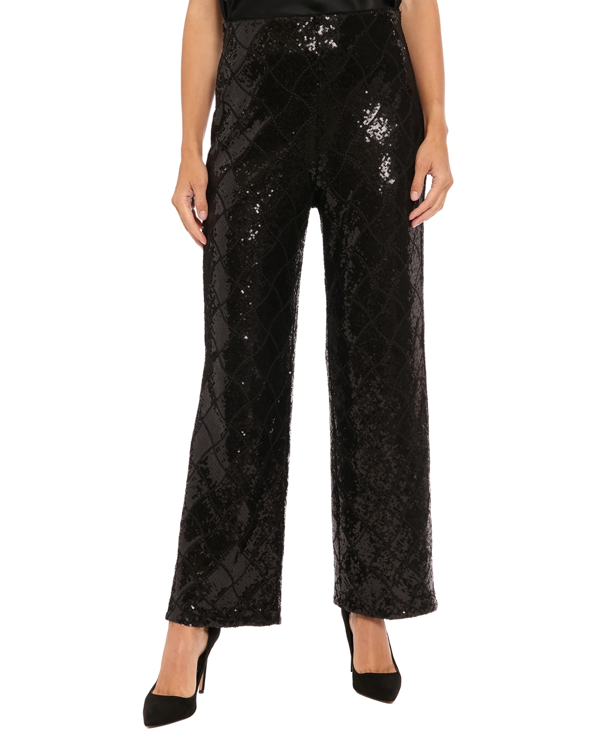 Click here for Muse Womens High-Rise Pull-On Pants - BLACK prices