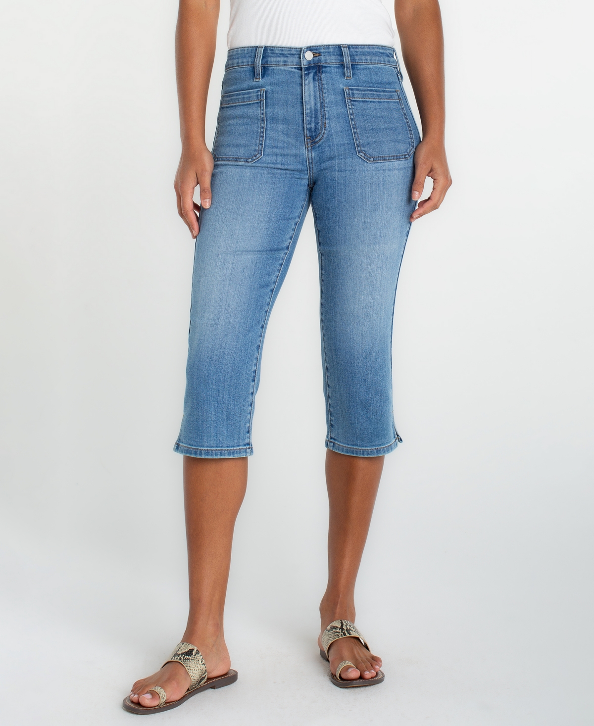Click here for Liverpool Los Angeles Petite Mid-Rise Capri Jeans... prices
