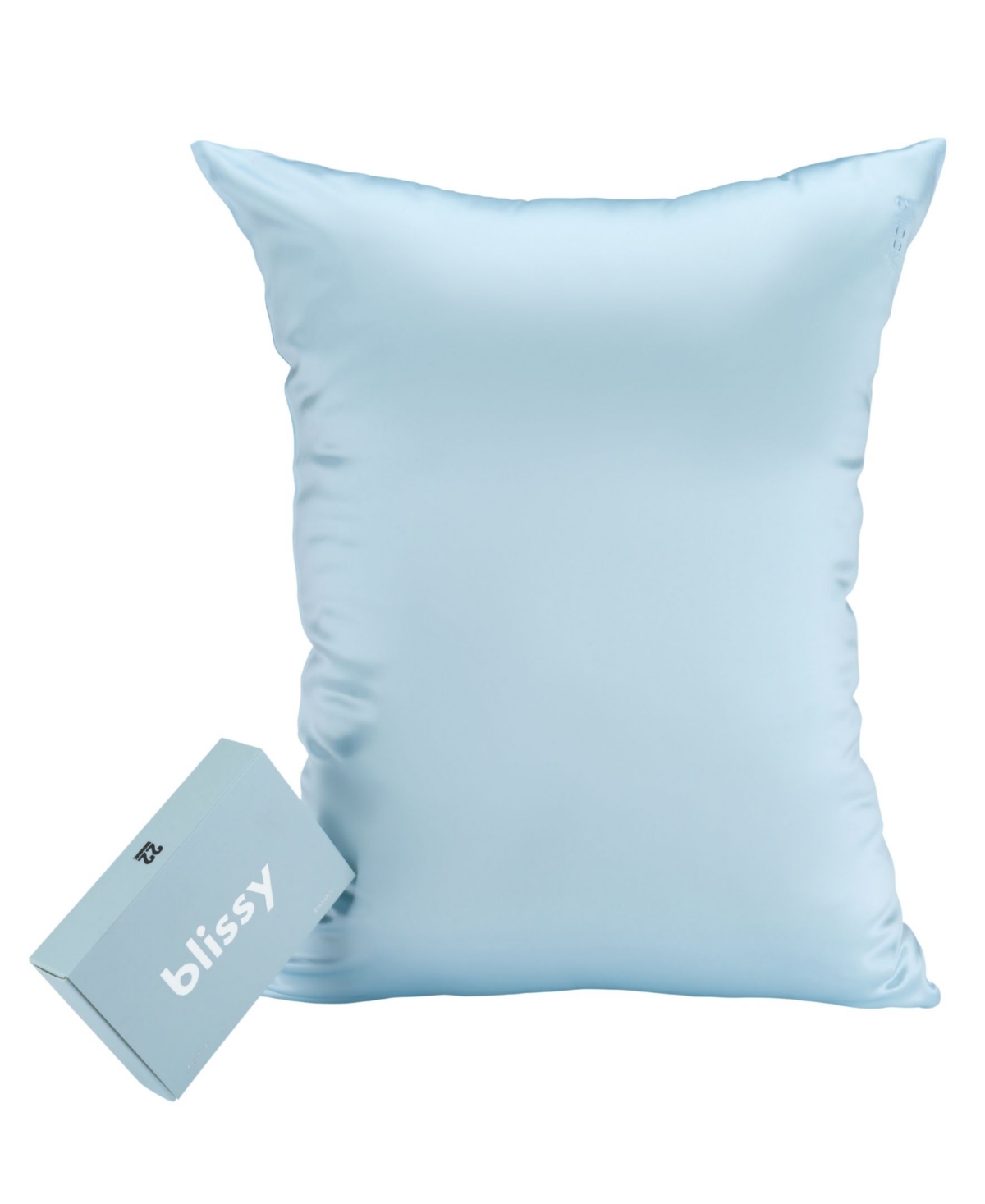 Click here for Blissy 22-Momme Silk Pillowcase  Queen - Sky Blue prices