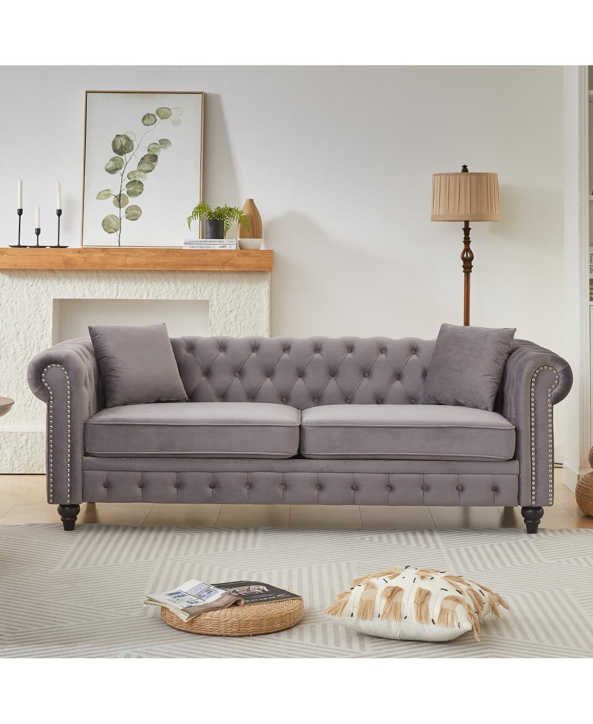 Click here for Streamdale Furniture Chesterfield Sofa with Rolled... prices