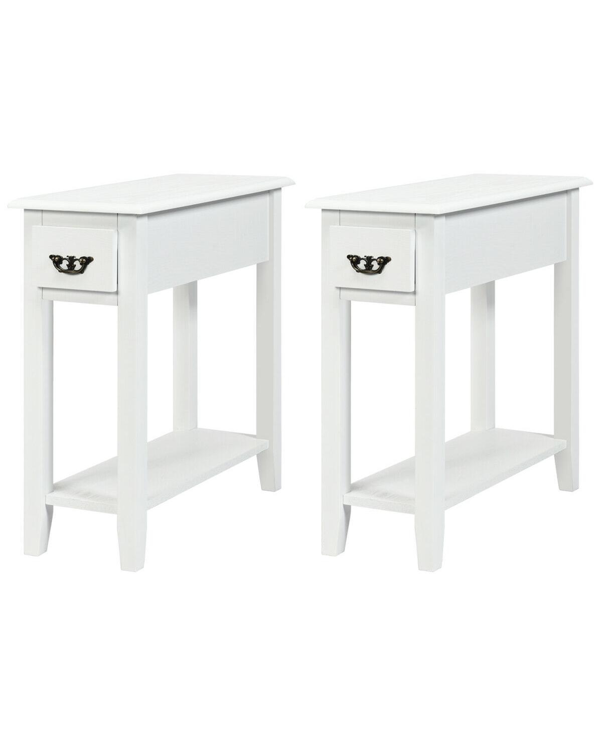 Click here for sumyeg 2 Pieces 2 Tier Sofa Side End Table with Dr... prices
