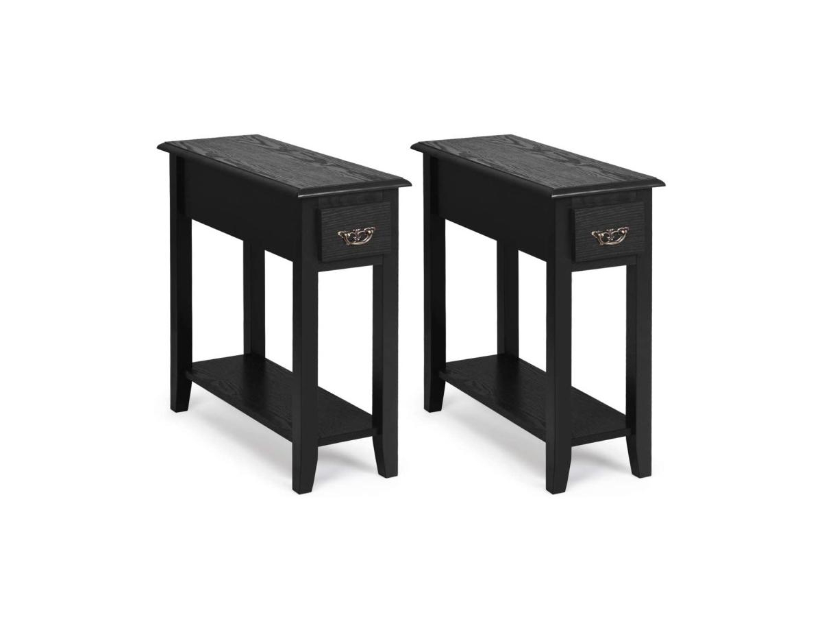 Click here for sumyeg 2 Pieces 2 Tier Sofa Side End Table with Dr... prices