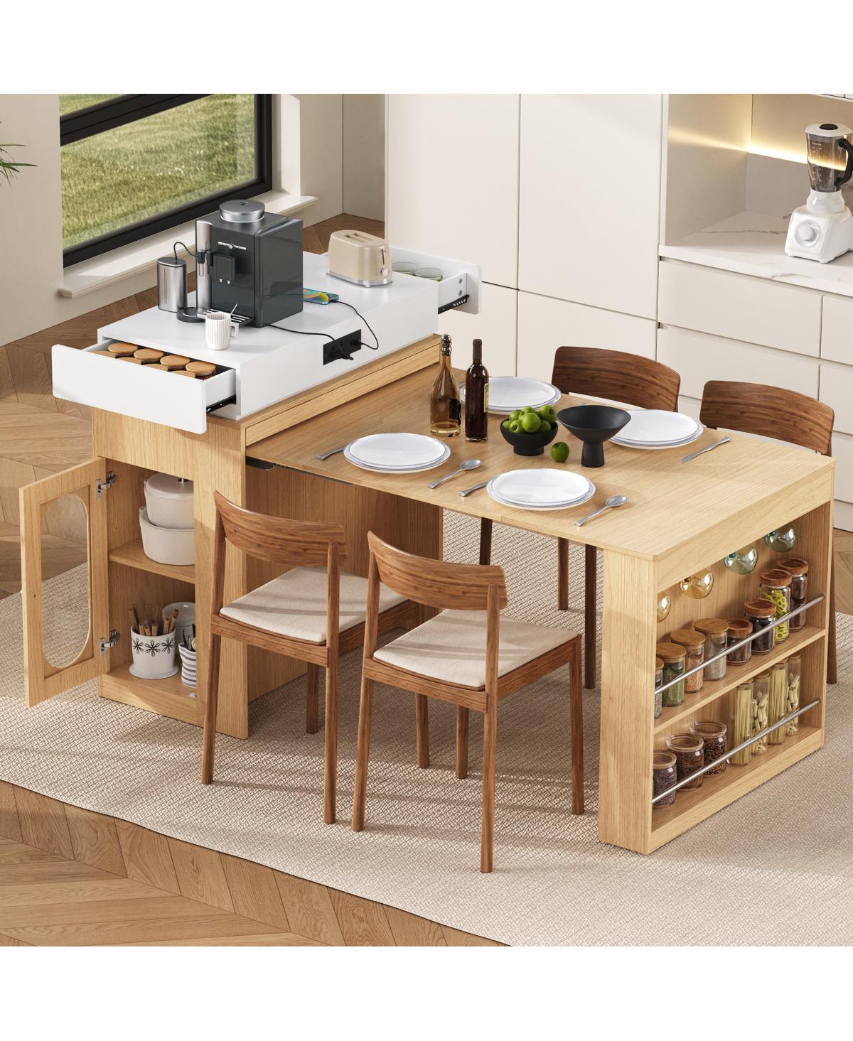 Click here for Streamdale Furniture Extendable Dining Table/Islan... prices