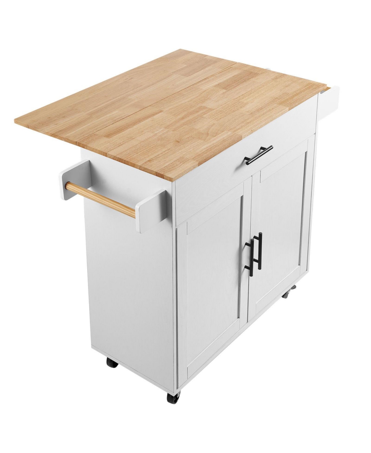 Click here for Gouun Solid Wood Top Kitchen Island Cart with Drop... prices