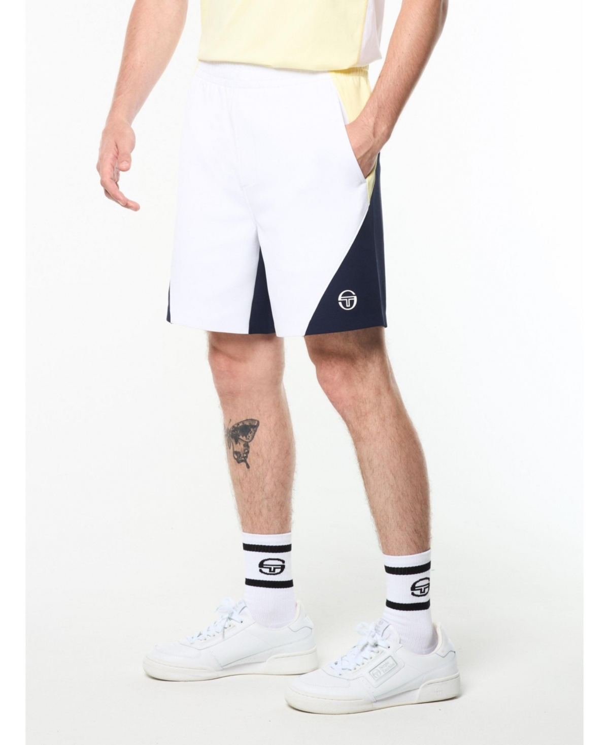 Click here for Sergio Tacchini Mens Pagia Court Short - Wax yello... prices