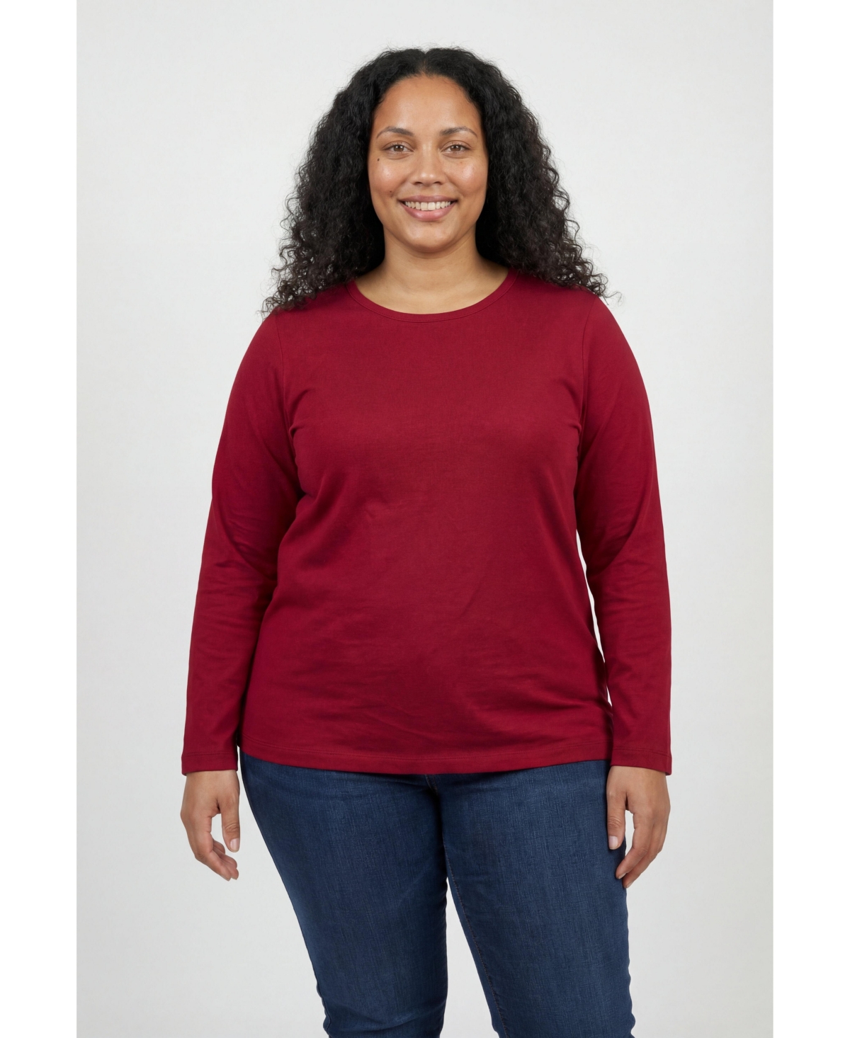 Click here for Woman Within Womens Within Perfect Long-Sleeve Cre... prices