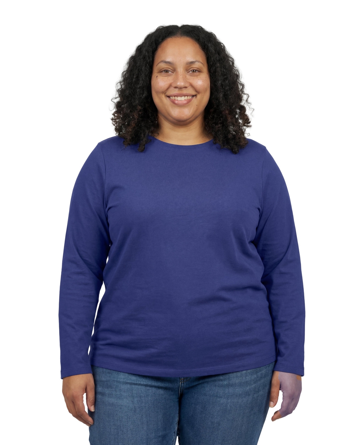 Click here for Woman Within Womens Within Perfect Long-Sleeve Cre... prices