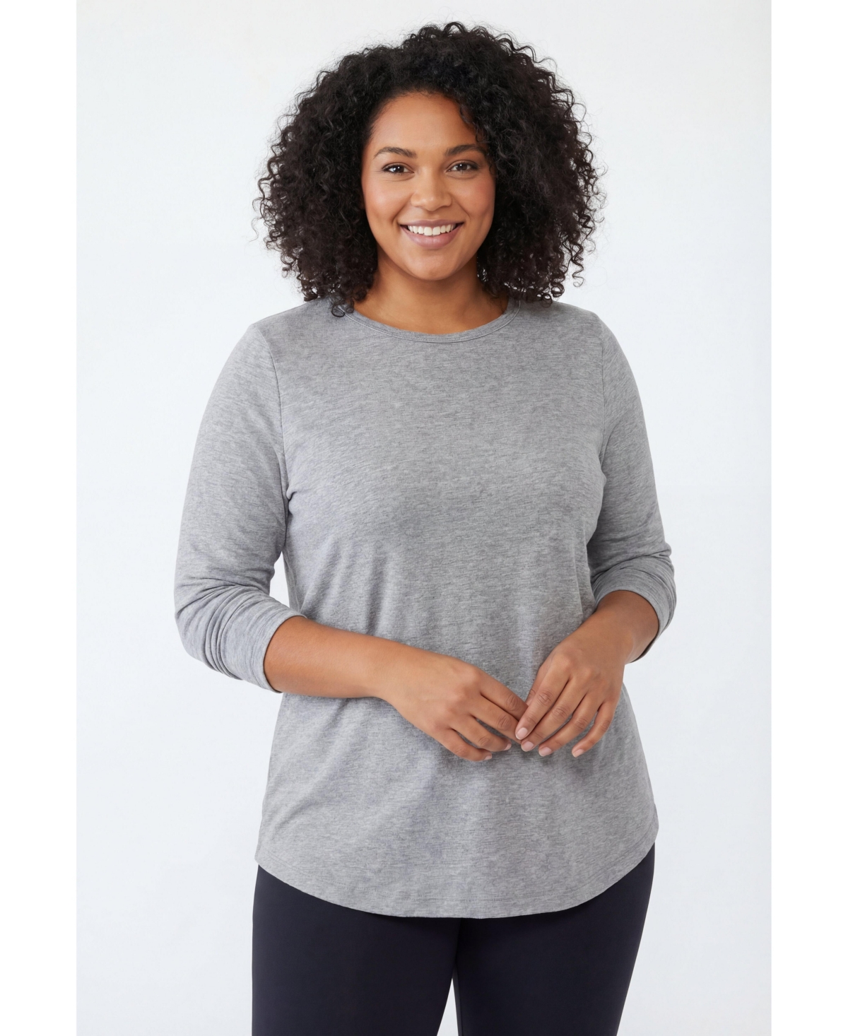 Click here for Woman Within Womens Within Perfect Long-Sleeve Cre... prices