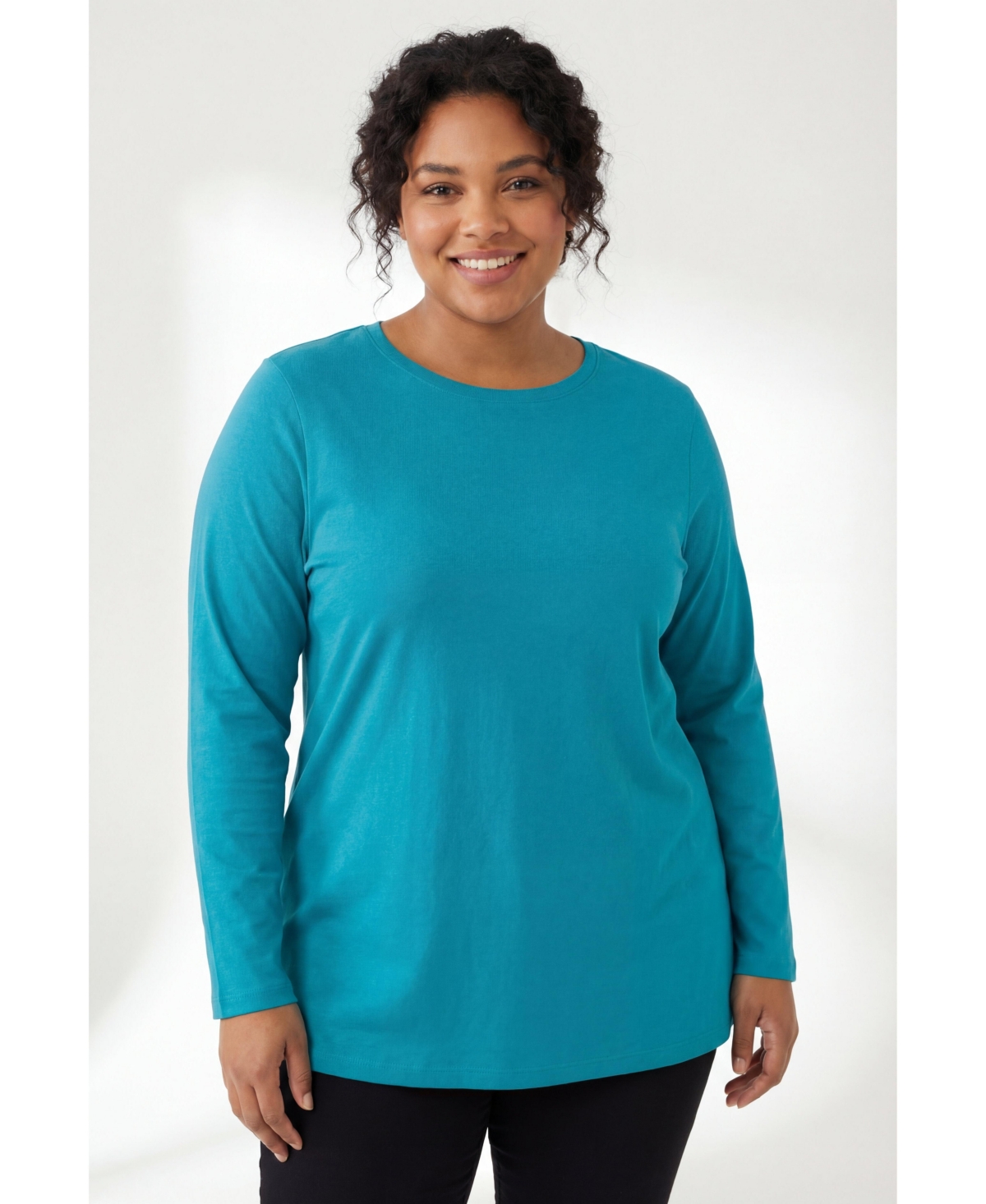 Click here for Woman Within Womens Within Perfect Long-Sleeve Cre... prices