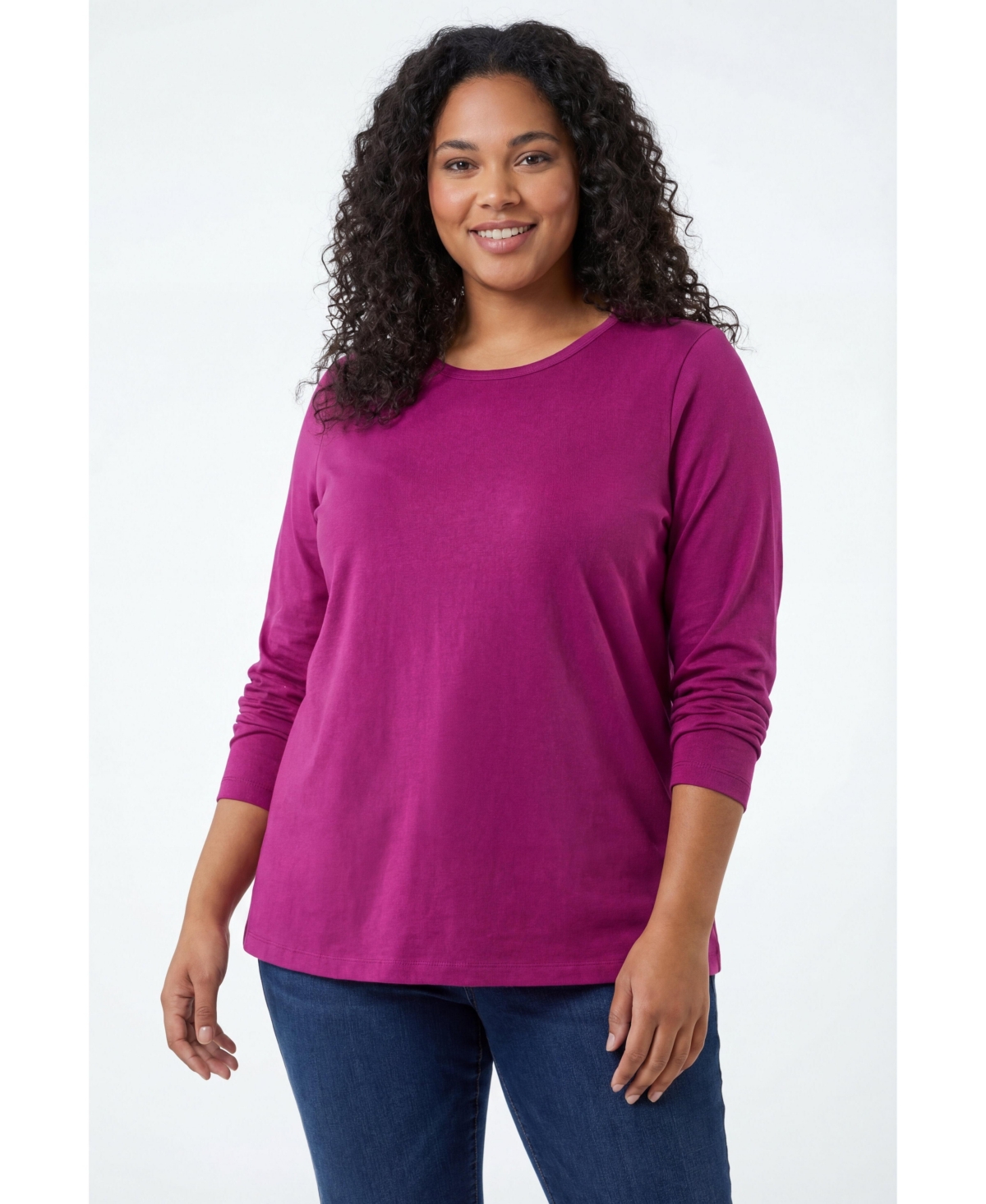 Click here for Woman Within Womens Within Perfect Long-Sleeve Cre... prices