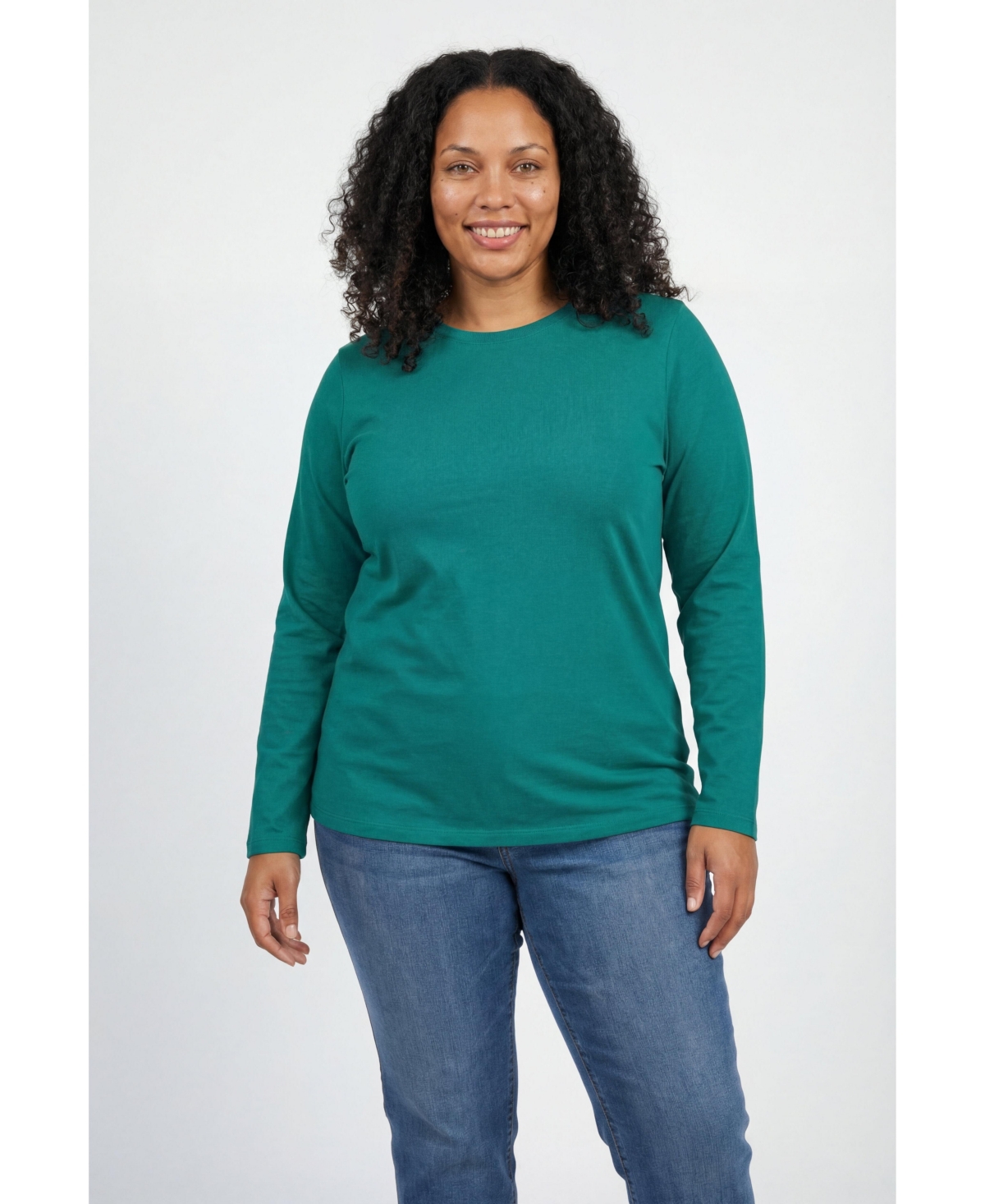 Click here for Woman Within Womens Within Perfect Long-Sleeve Cre... prices