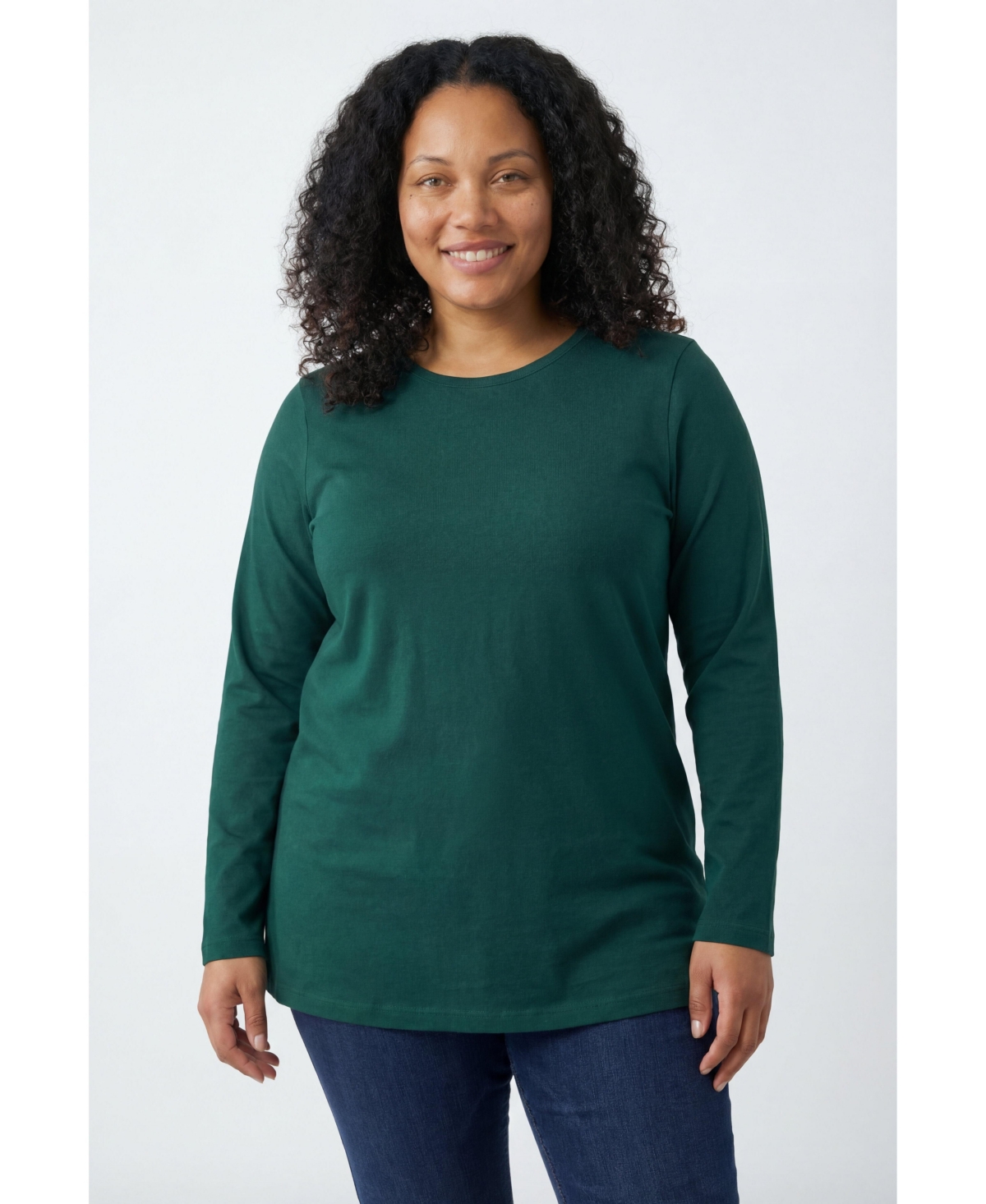Click here for Woman Within Womens Within Perfect Long-Sleeve Cre... prices