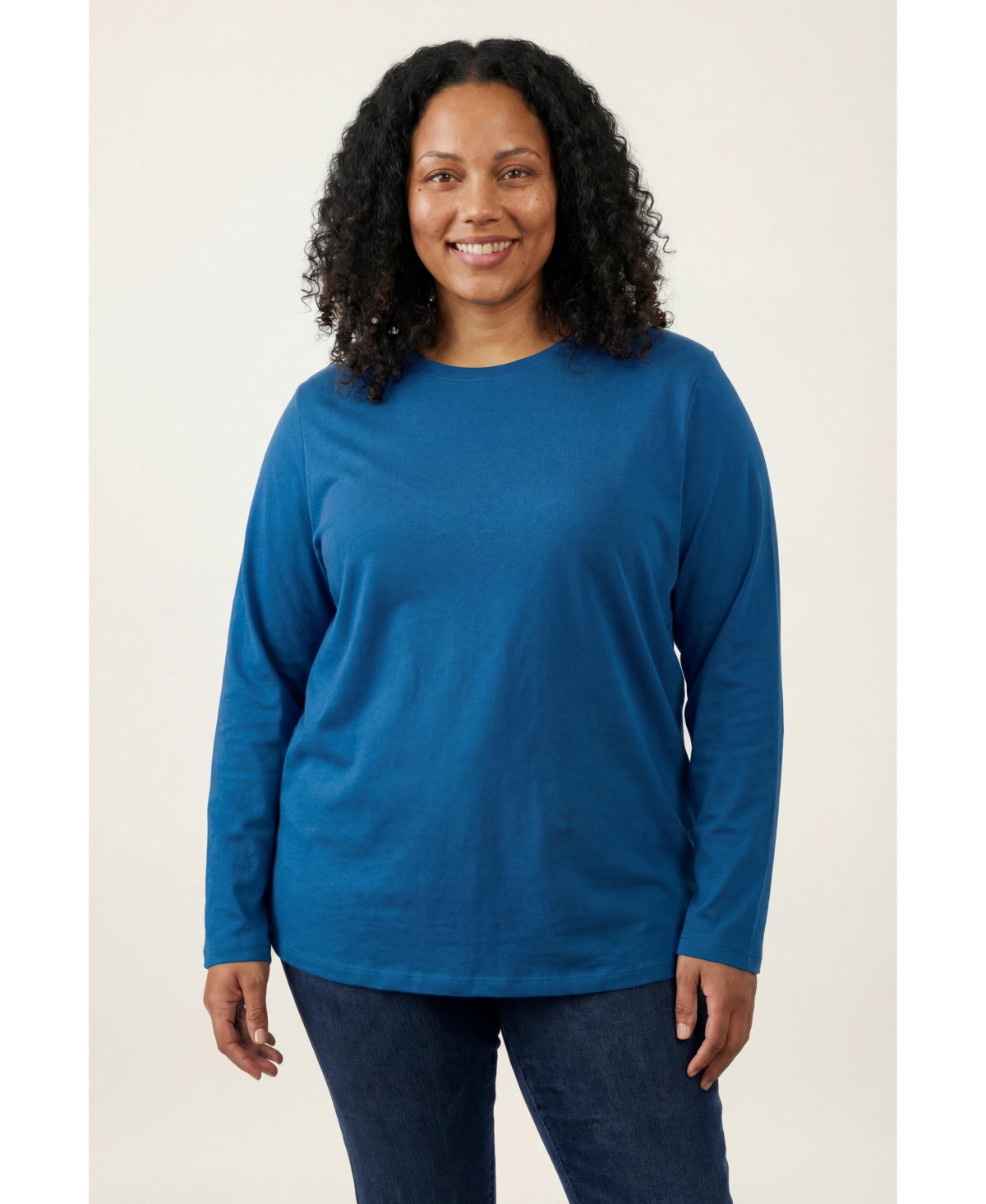 Click here for Woman Within Womens Within Perfect Long-Sleeve Cre... prices