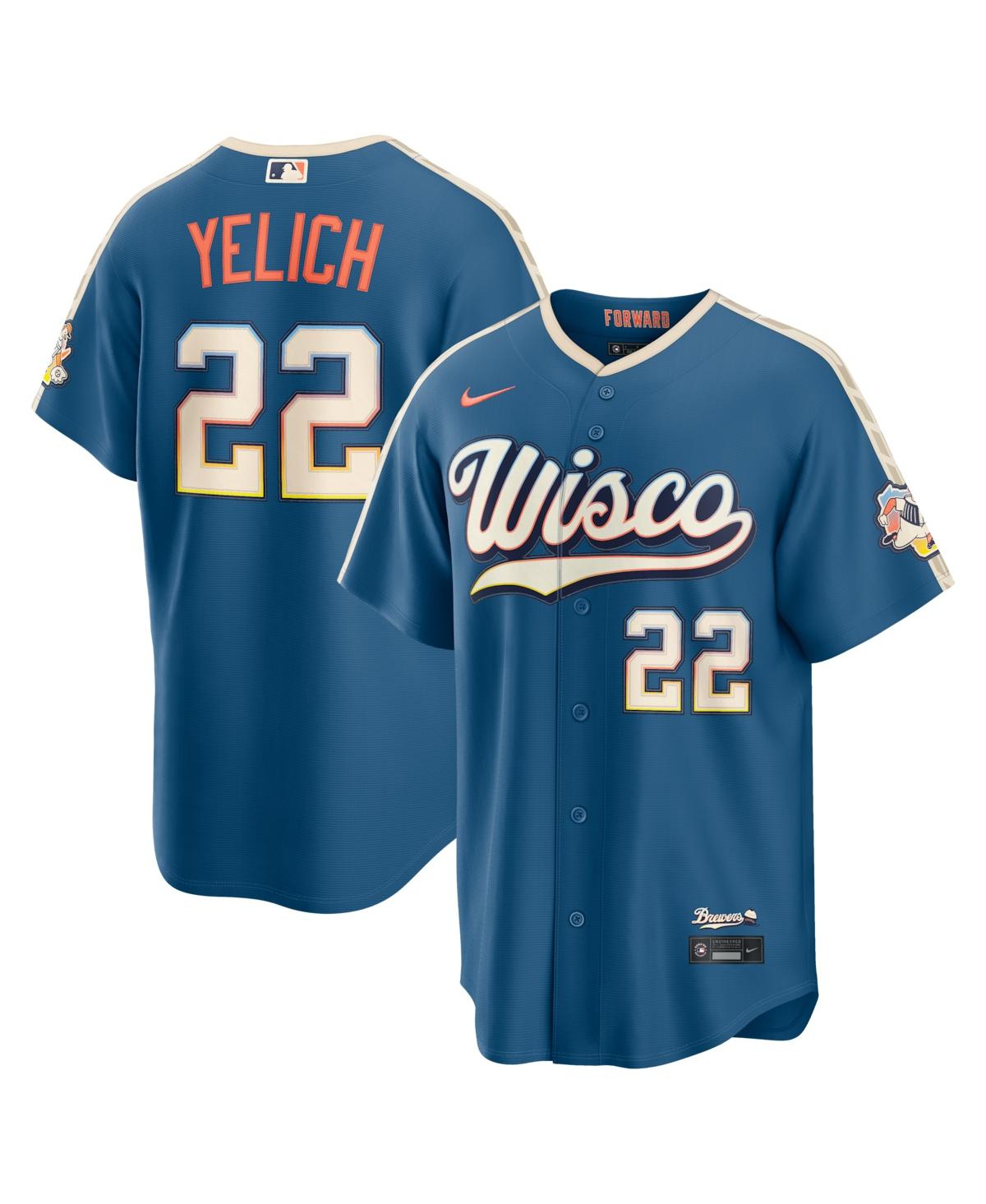 Click here for Nike Mens Christian Yelich Mineral Blue Milwaukee... prices