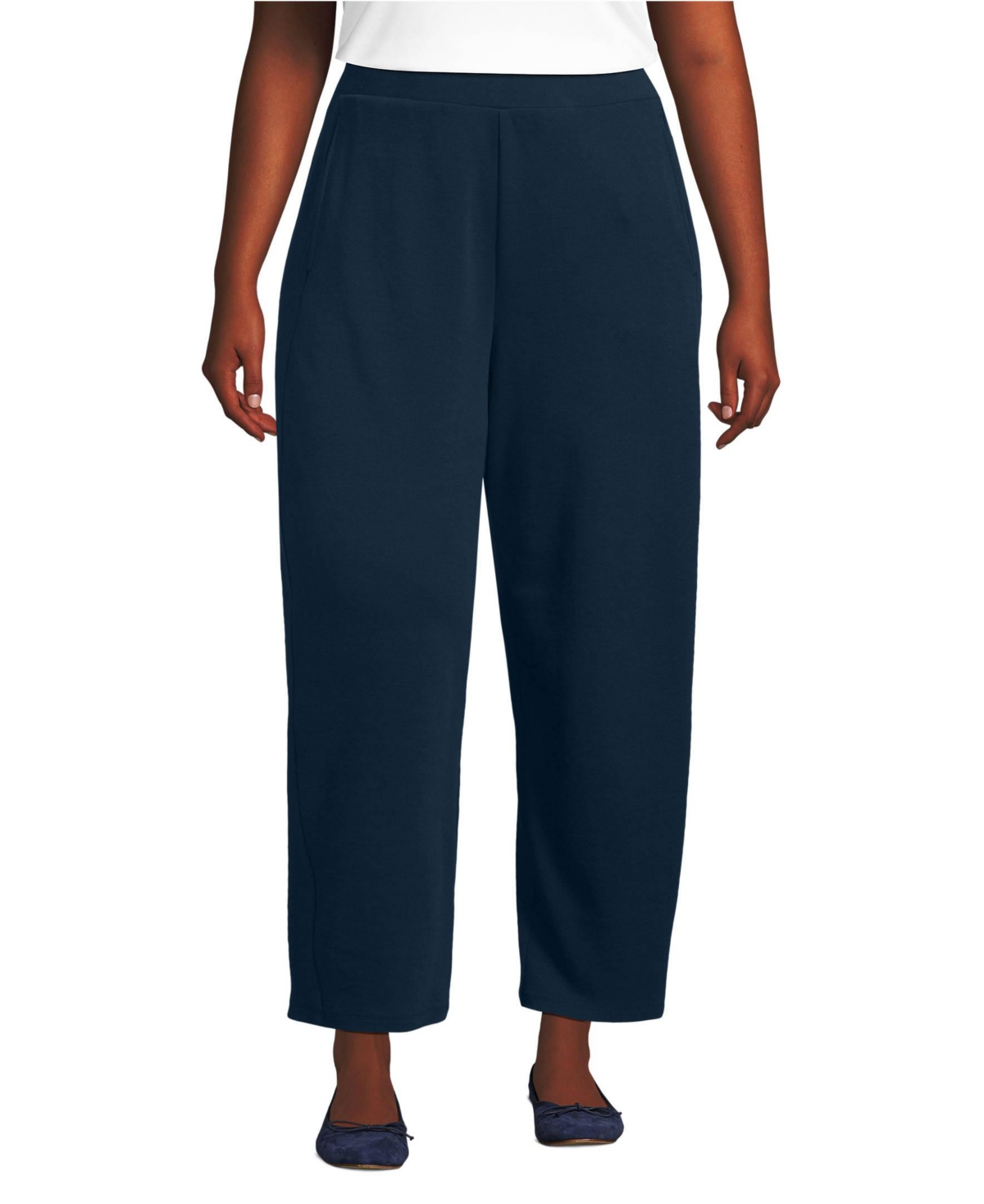 Click here for Lands End Plus Size Sport Knit High Rise Barrel An... prices