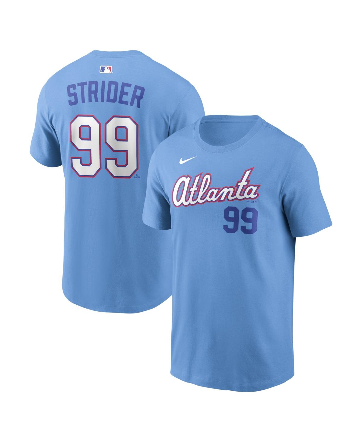 Click here for Nike Mens Spencer Strider Powder Blue Atlanta Brav... prices