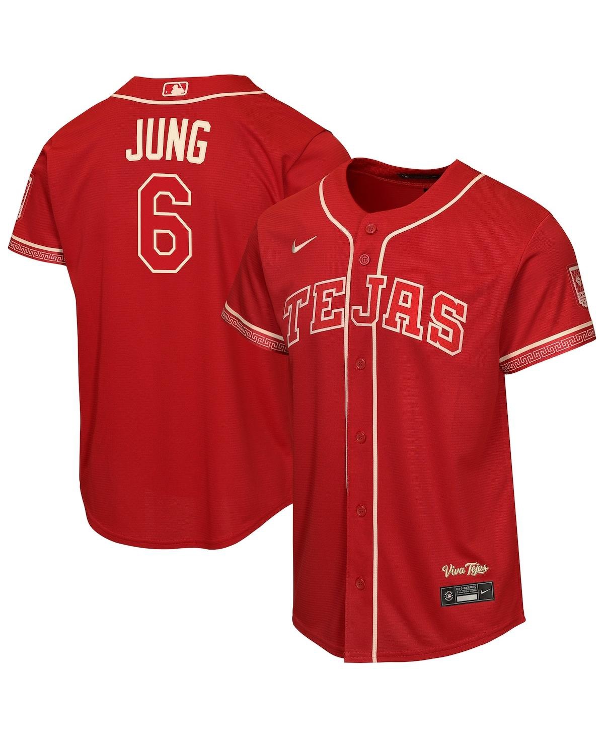 Click here for Nike Big Boys and Girls Josh Jung Red Texas Ranger... prices