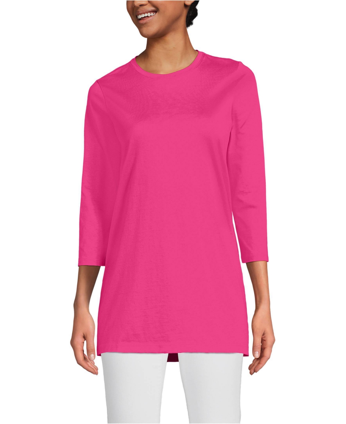 Click here for Lands End Womens Tall 3/4 Sleeve Cotton Supima Tun... prices