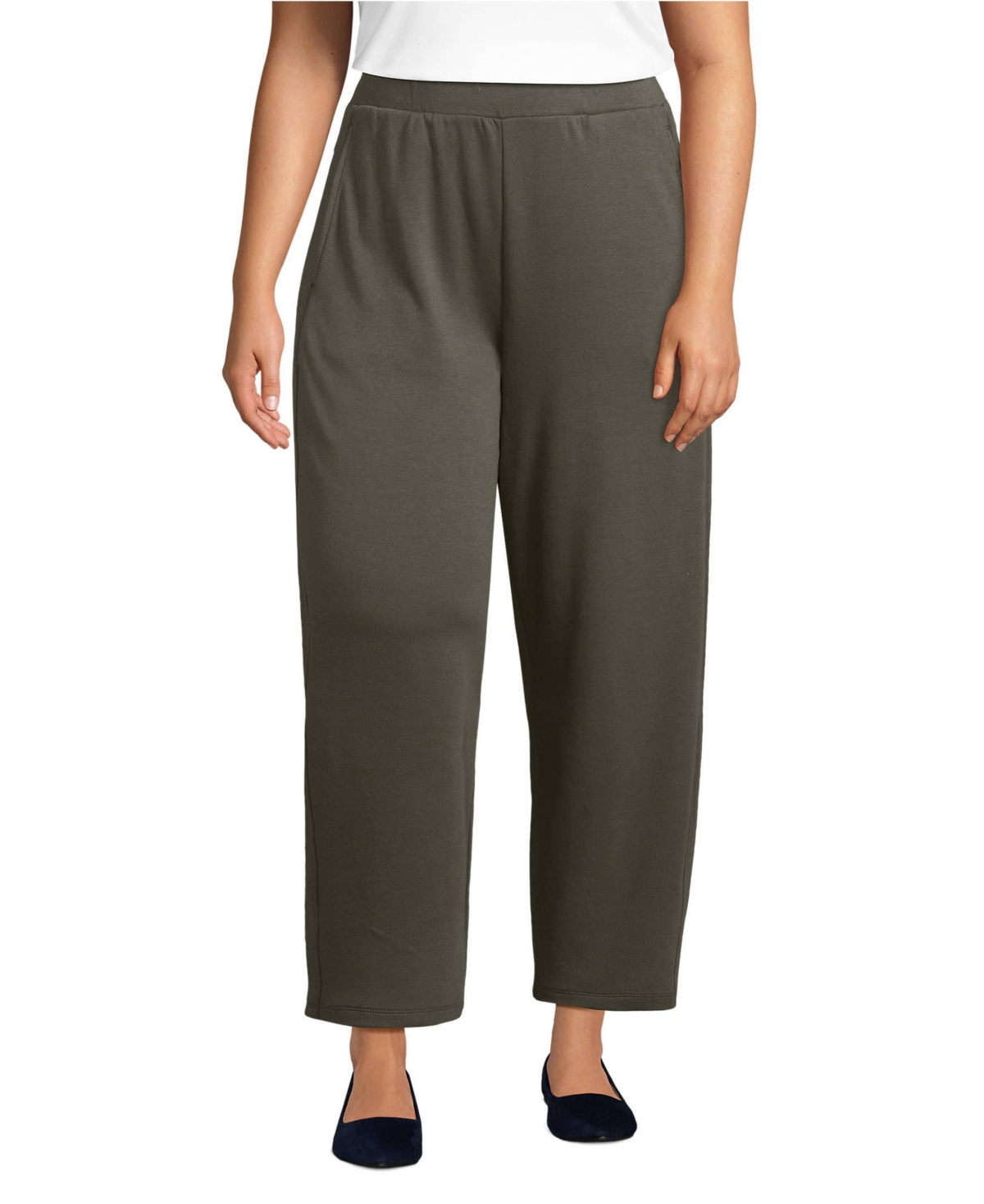 Click here for Lands End Plus Size Sport Knit High Rise Barrel An... prices