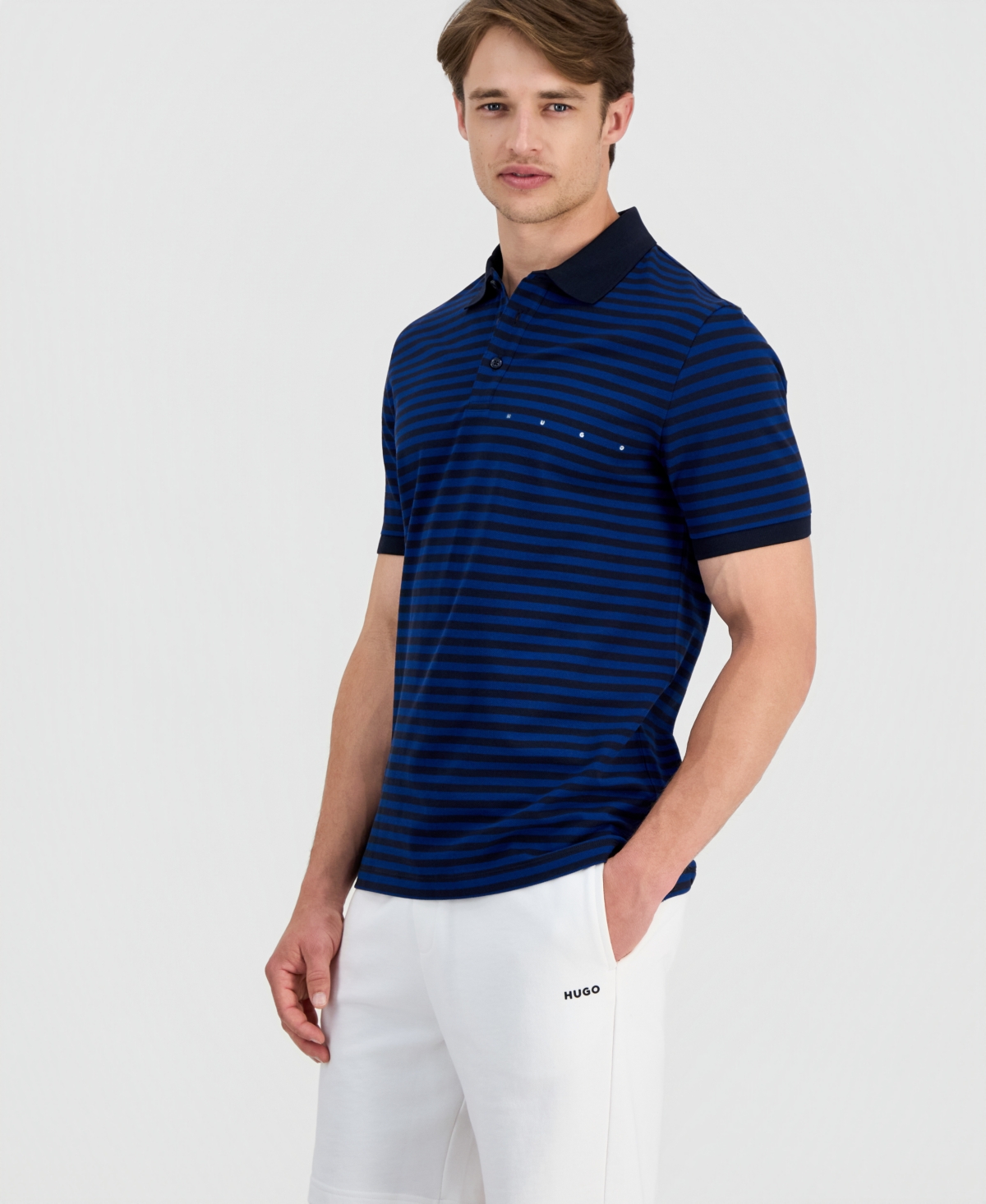 Click here for Hugo by Hugo Boss Mens Demspolo Striped Polo Shirt... prices