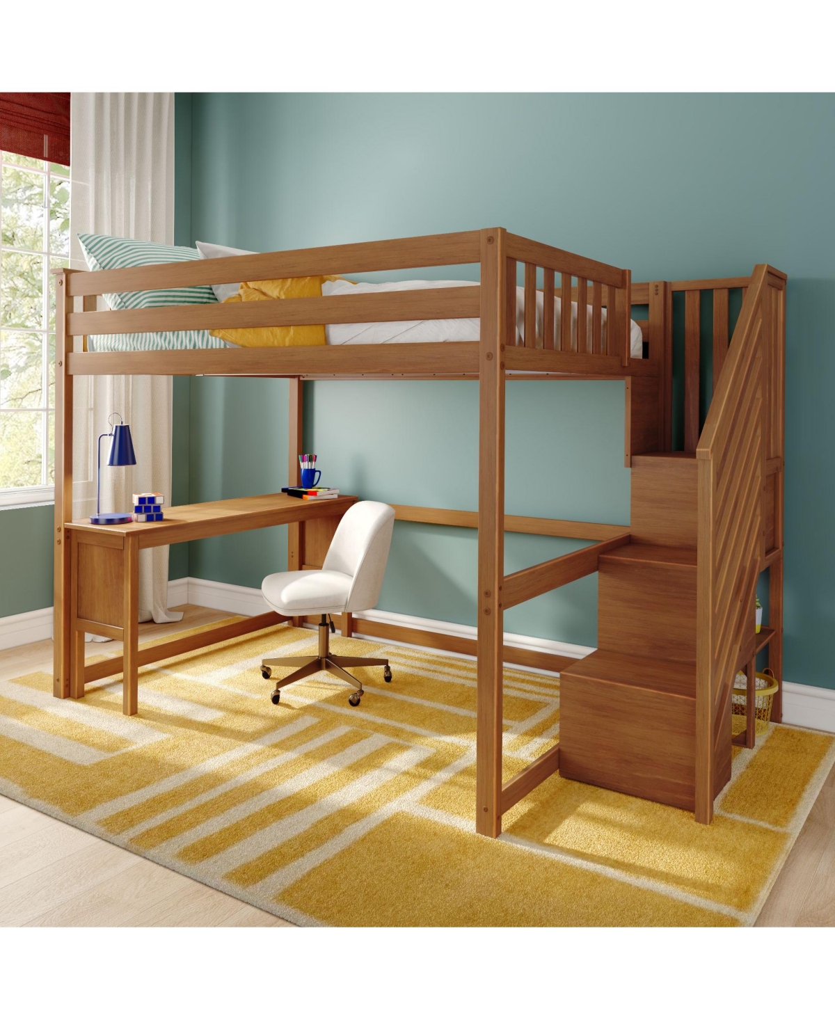 Click here for Max & Lily Classic Full High Loft  Desk  Staircase... prices