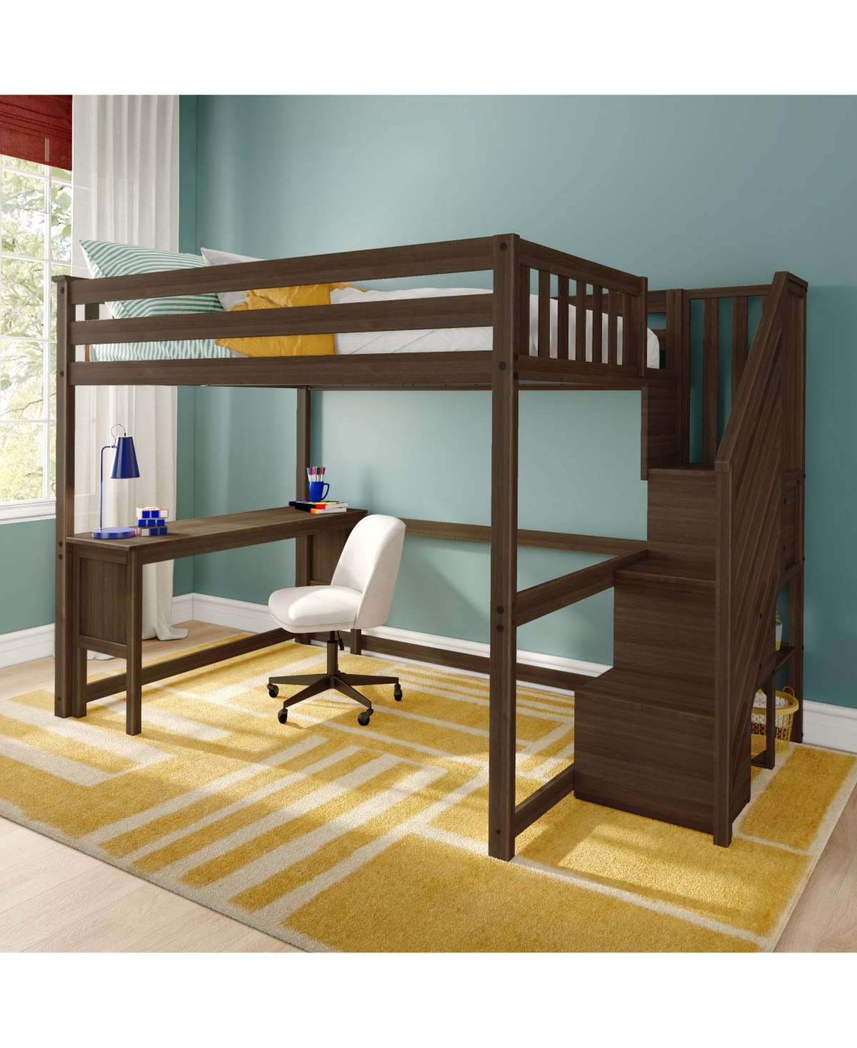 Click here for Max & Lily Classic Full High Loft  Desk  Staircase... prices