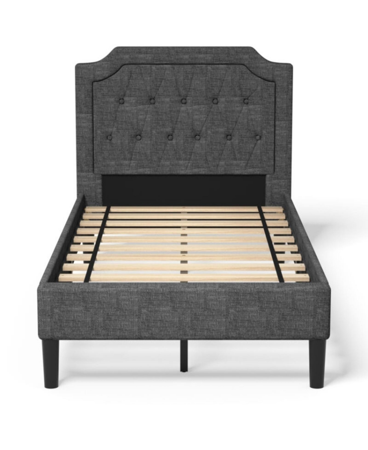 Click here for Button-Tufted Twin Platform Bed with Upholstered H... prices