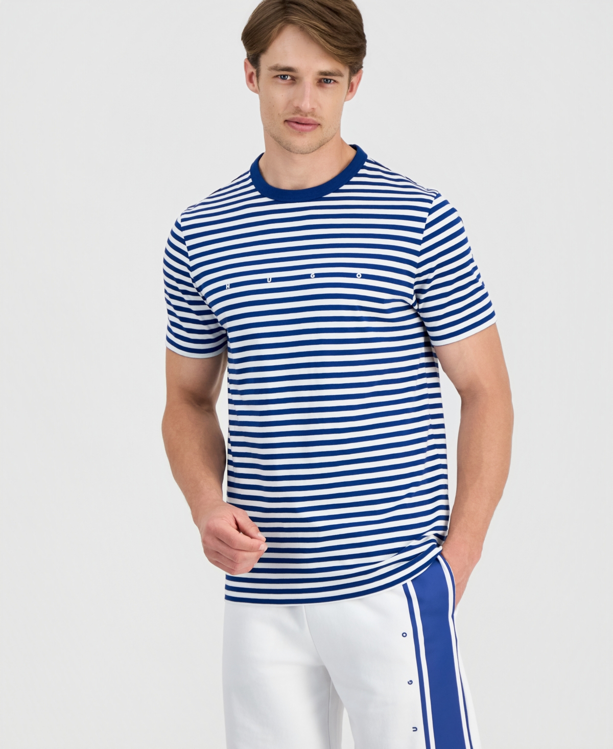 Click here for Hugo by Hugo Boss Mens Demptee Striped T-Shirt - B... prices