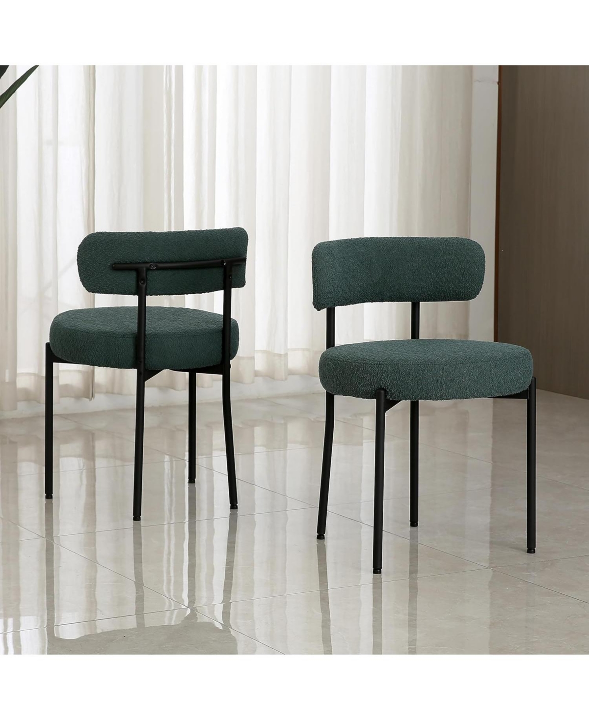 Click here for Dyhome Boucle Dining Chairs Set of 1  Upholstered... prices