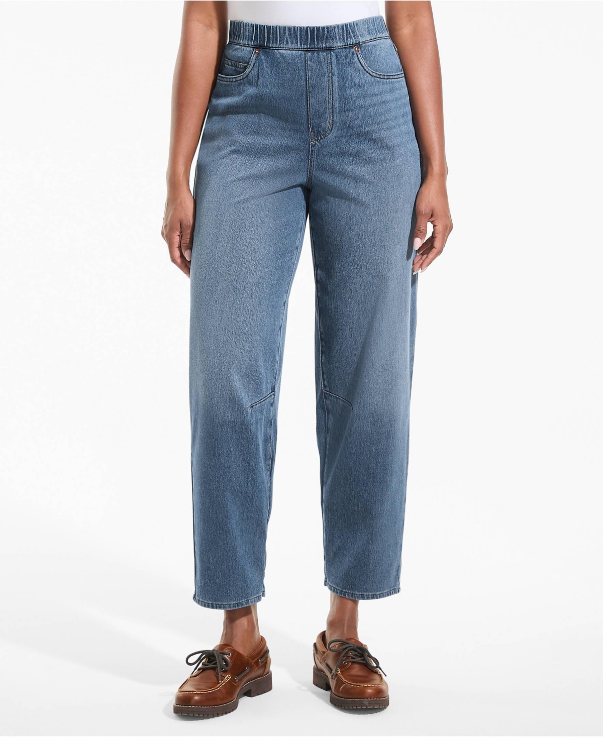 Click here for Lands End Womens Starfish High Rise Knit Denim Bar... prices