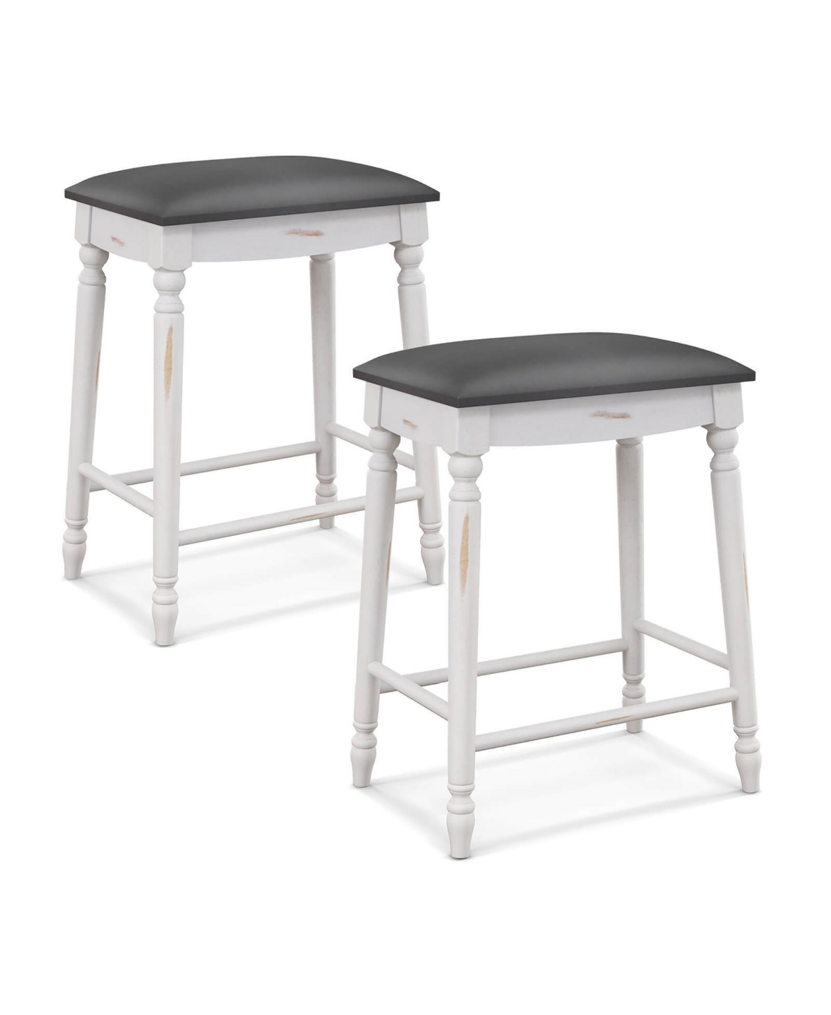 Click here for Gymax 24 Bar Stool Set of 2 with Padded Seat Cushi... prices