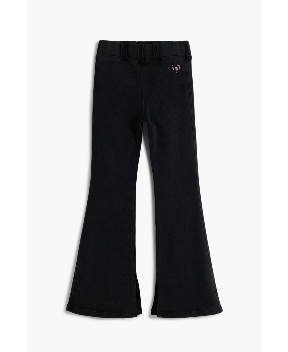 Click here for Desigual Girlss Flared denim-effect leggings - Bla... prices