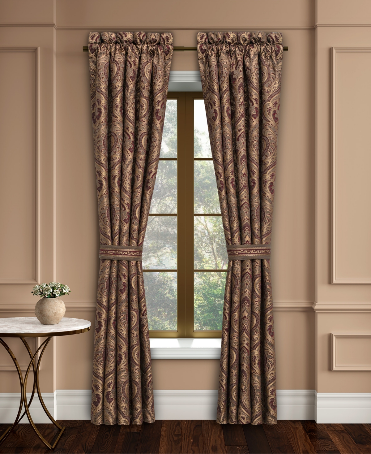 Click here for Five Queens Court Odette Window Panel Pair  50 x 8... prices