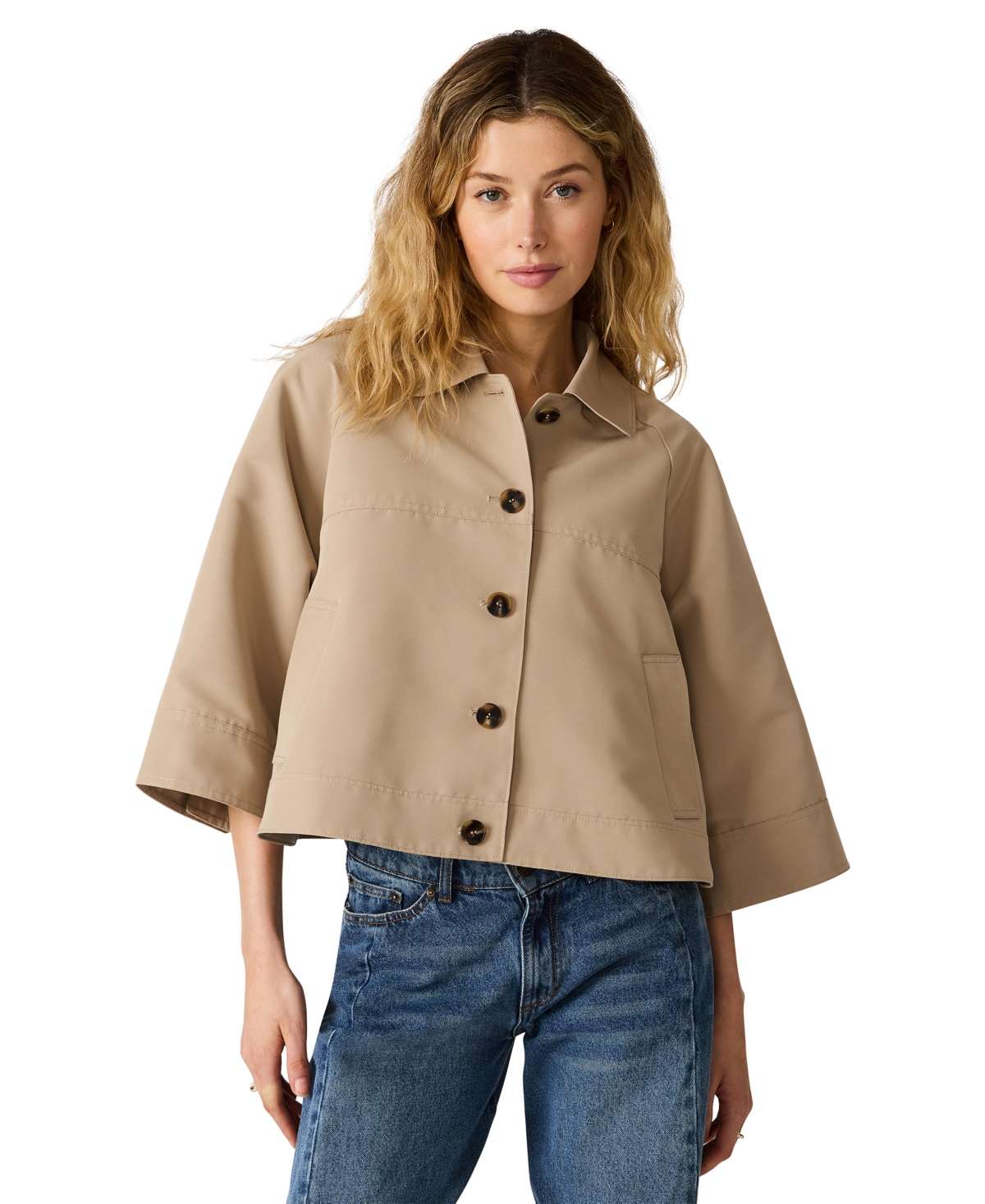 Click here for Steve Madden Womens Rhode Button-Front Jacket - Sa... prices