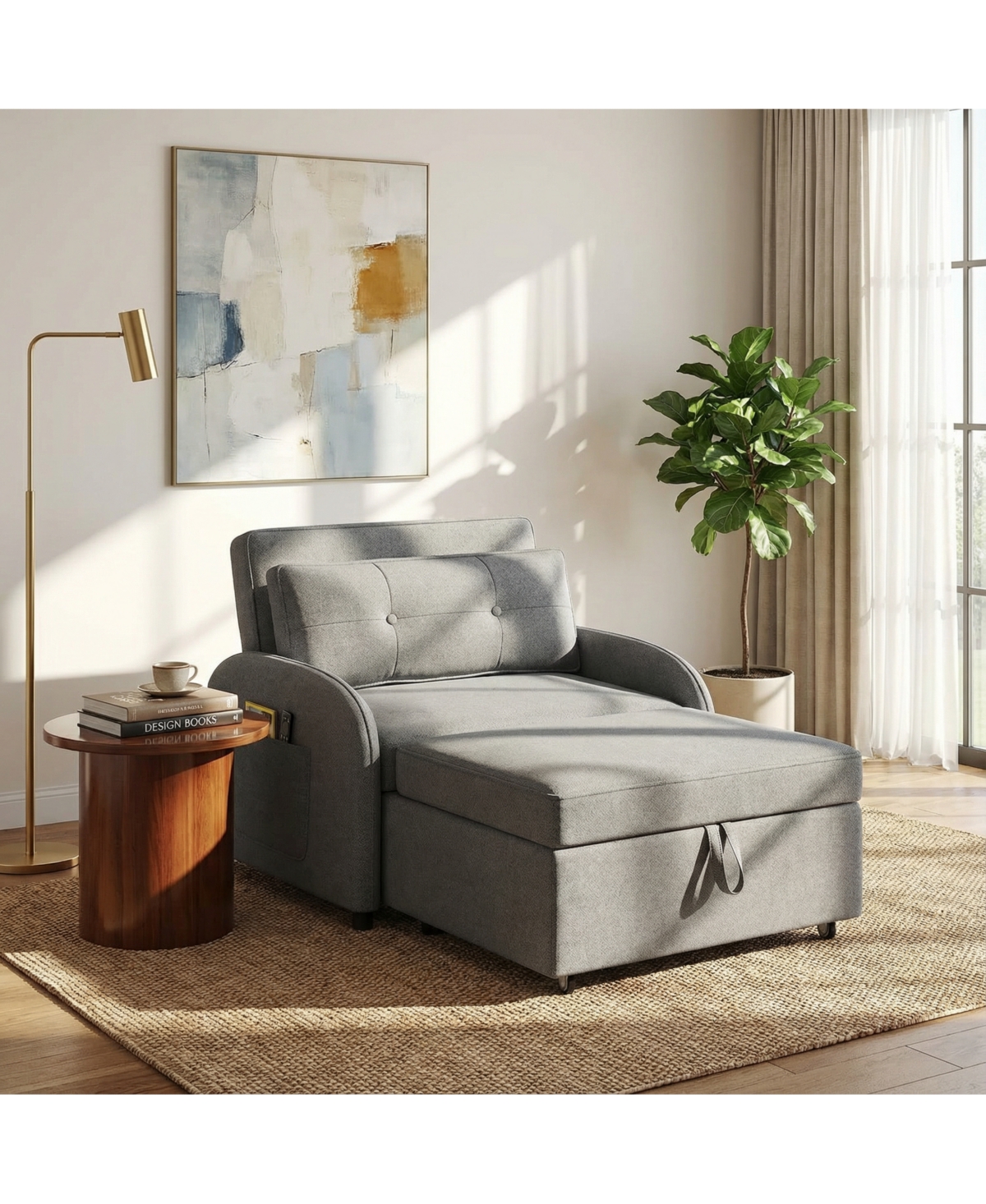 Click here for Rainsken Convertible Sleeper Sofa Bed  Soft Cotton... prices