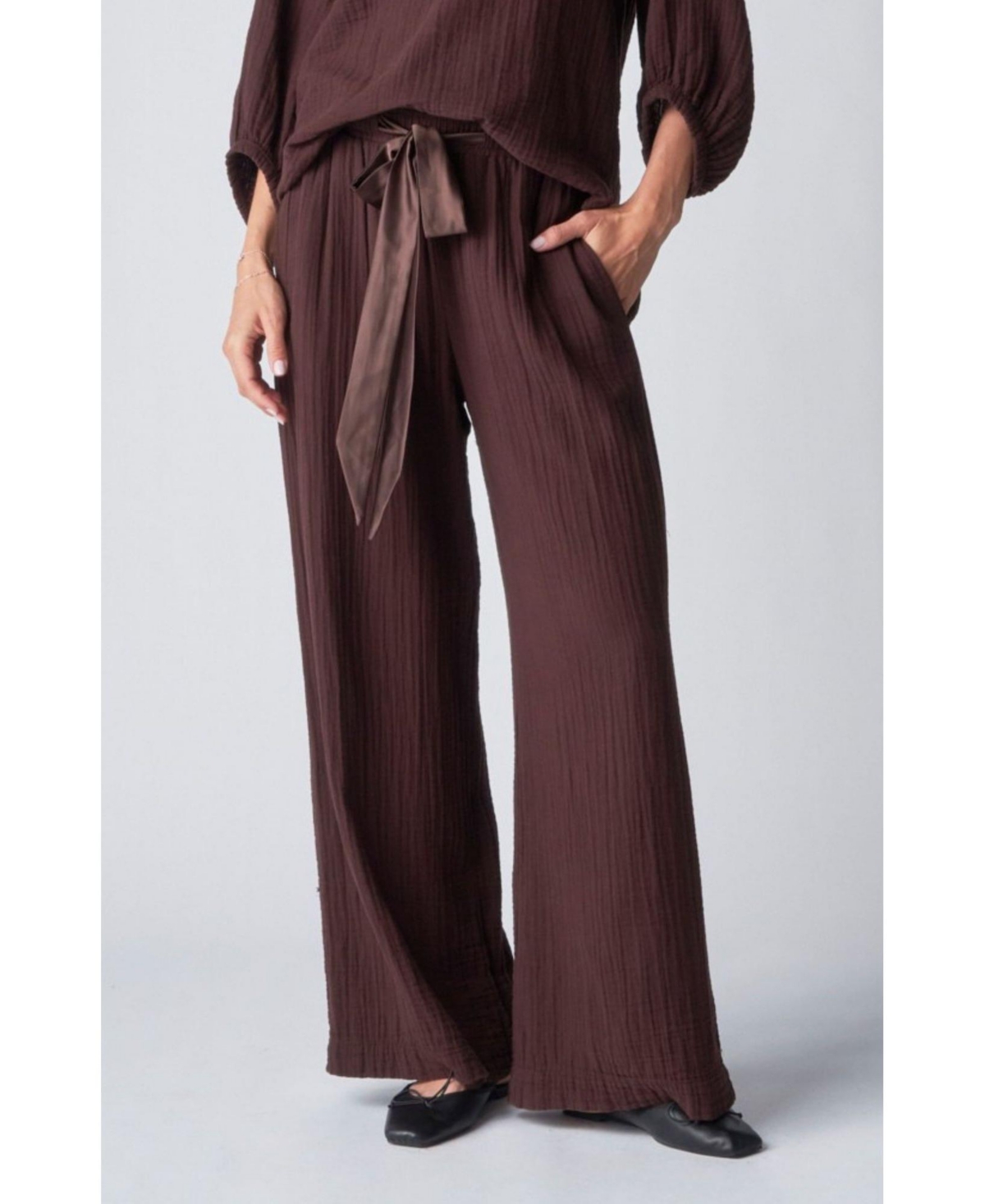Click here for Ocean+Main Womens Ocean+Main Gauze Palazzo Pant -... prices