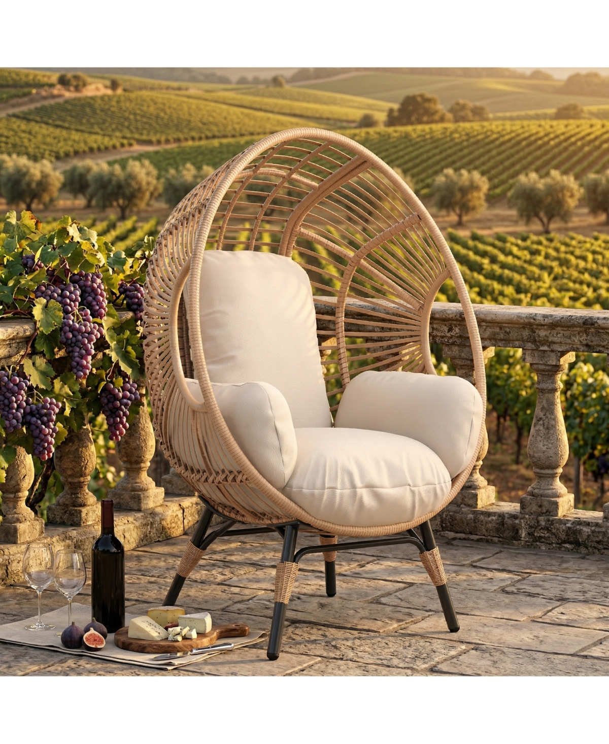 Click here for Rainsken Oversized Wicker Egg-Chair  Outdoor Indoo... prices