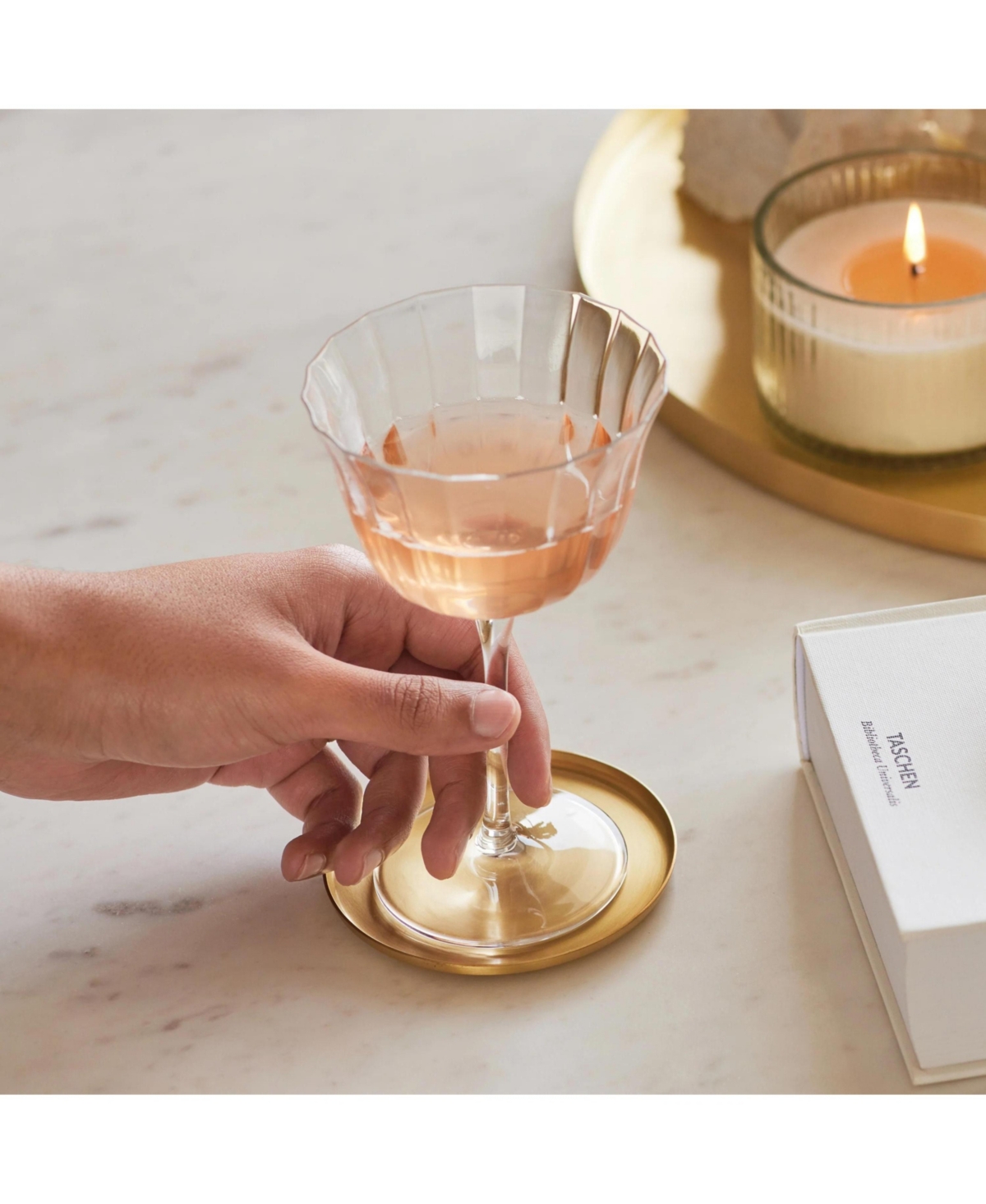 Click here for Fleck  Heirloom Brass Coasters  Set of 4 - Gold prices