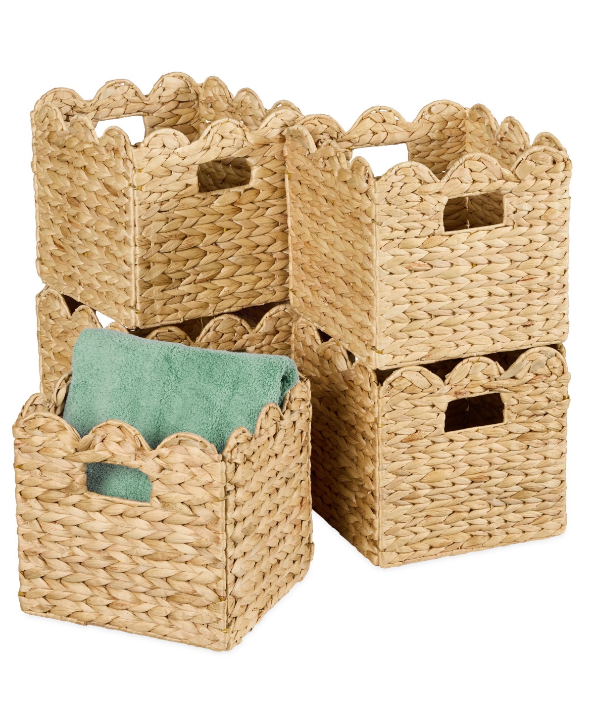 Click here for Best Choice Products Scalloped 13 x 13inch Hyacint... prices