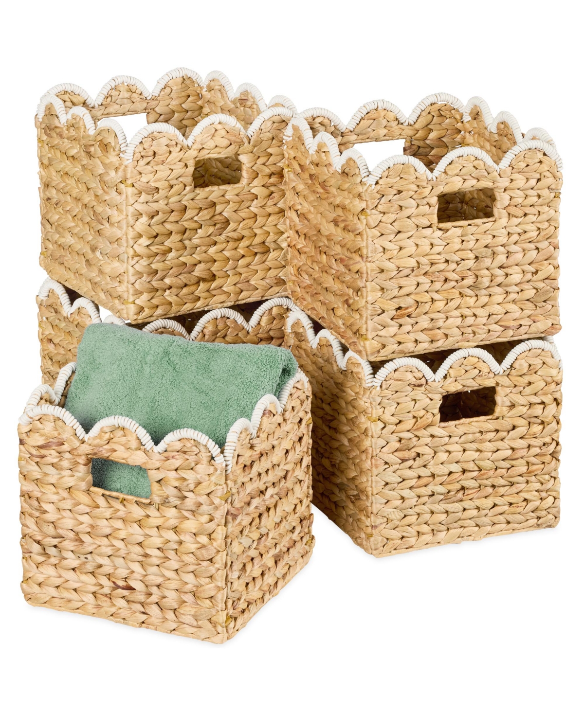 Click here for Best Choice Products Scalloped 13 x 13inch Hyacint... prices