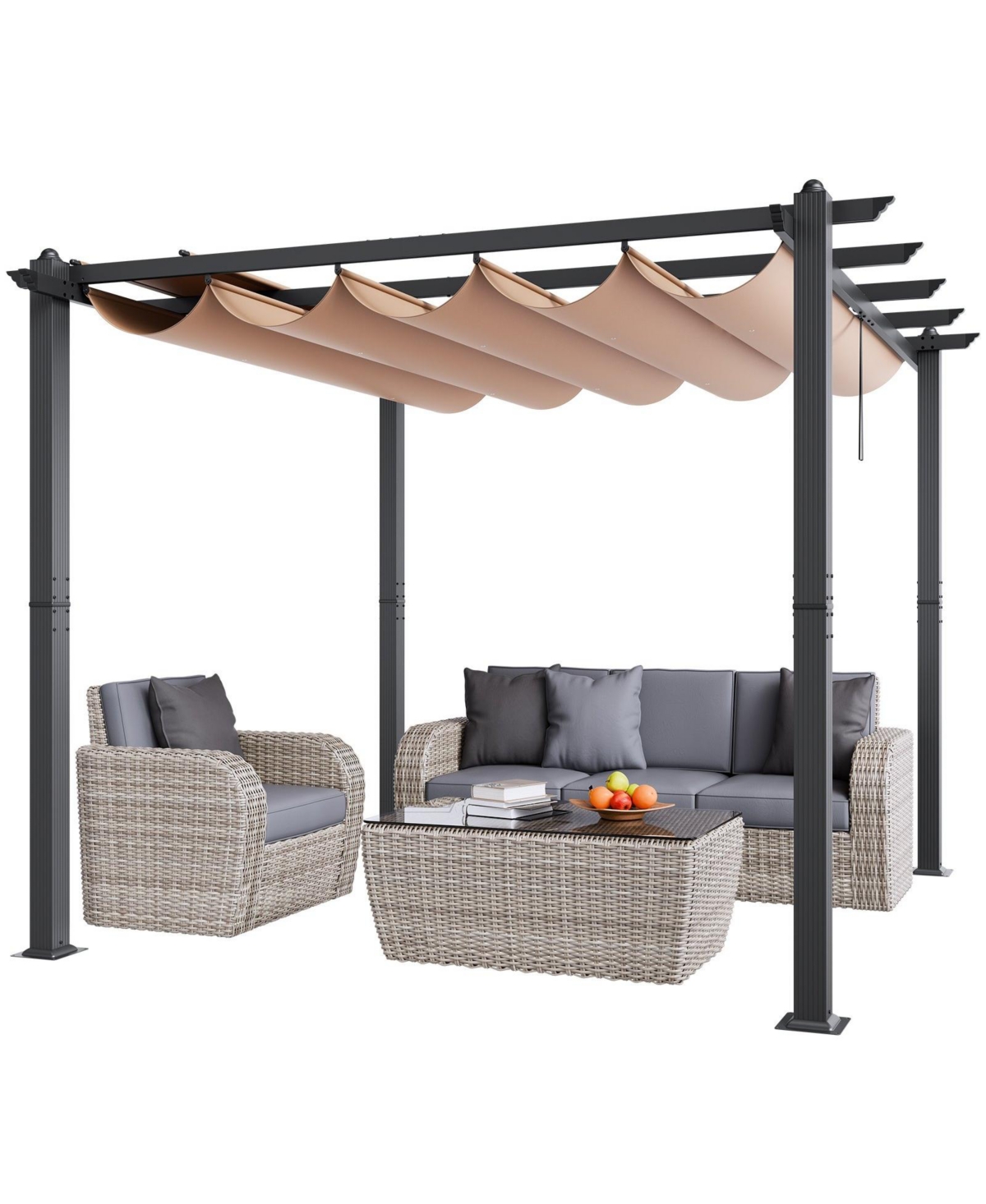 Click here for Mecale 10 x 10 Ft Outdoor Retractable Aluminum Per... prices