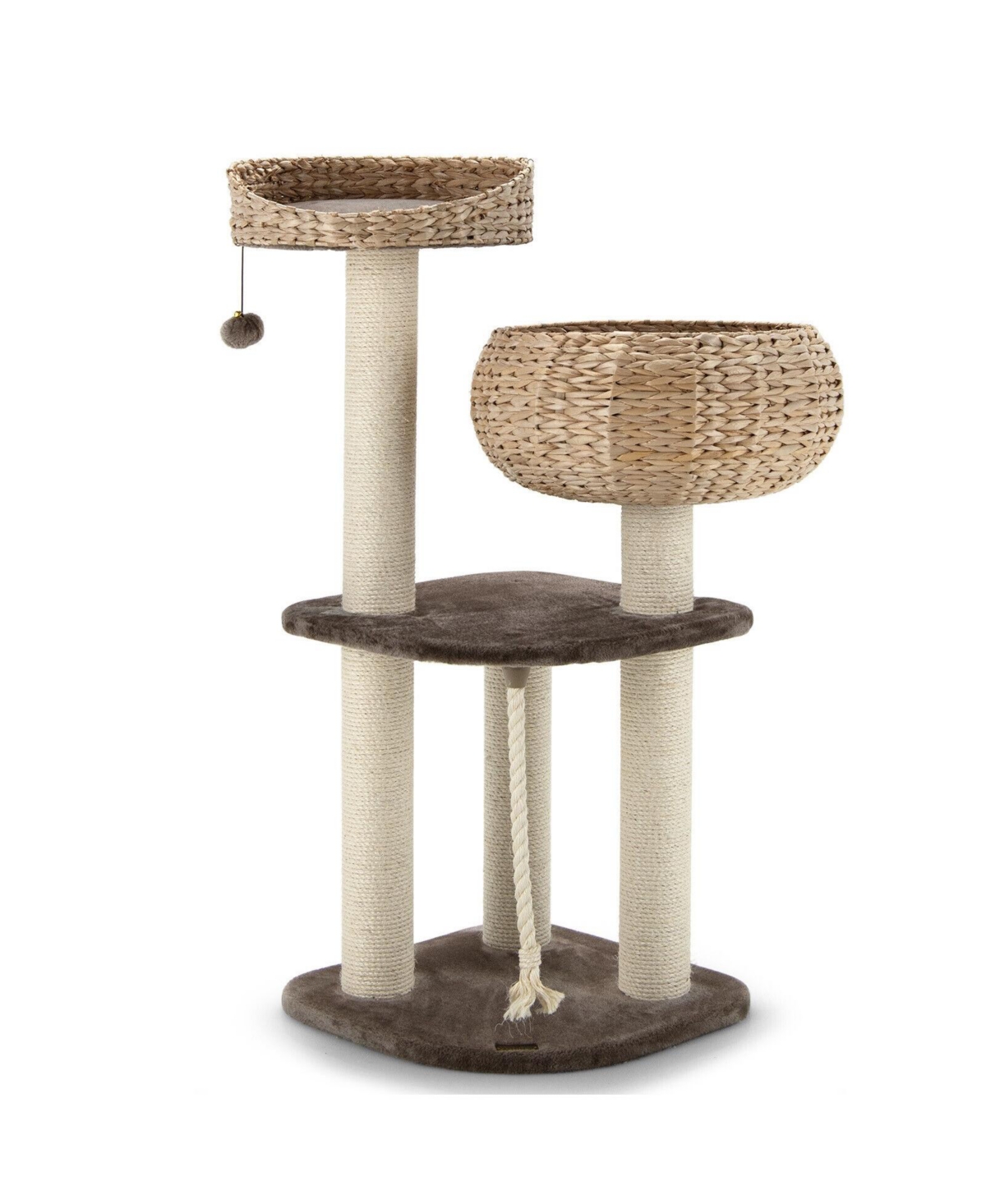 Click here for Cozito Cat Tree Rattan Tower with Napping Perch Si... prices