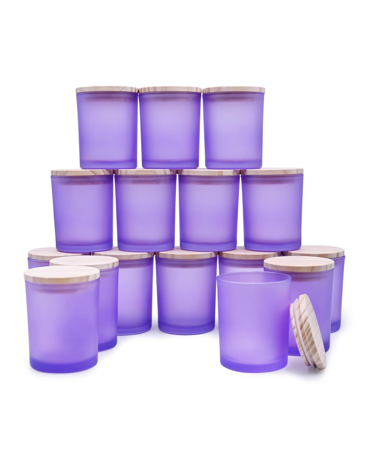 Click here for Gnuadz Glass Candle Jars with Wood Lids 16 Pack -... prices