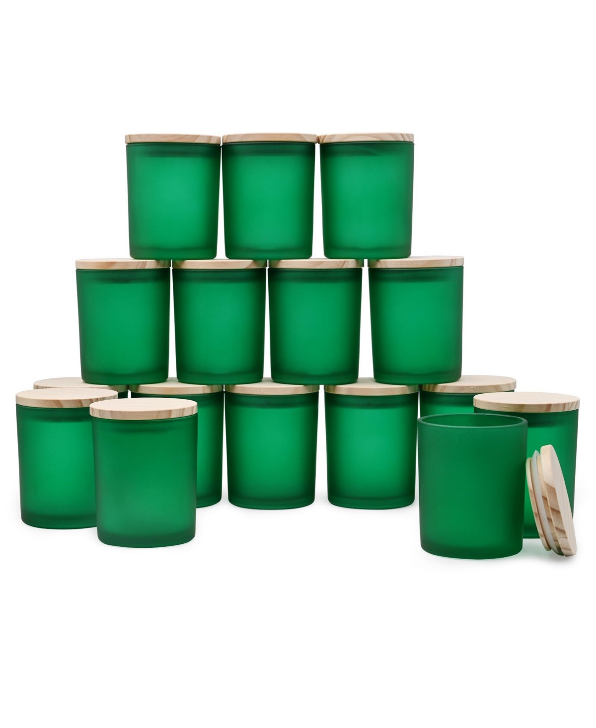 Click here for Gnuadz Glass Candle Jars with Wood Lids 16 Pack -... prices