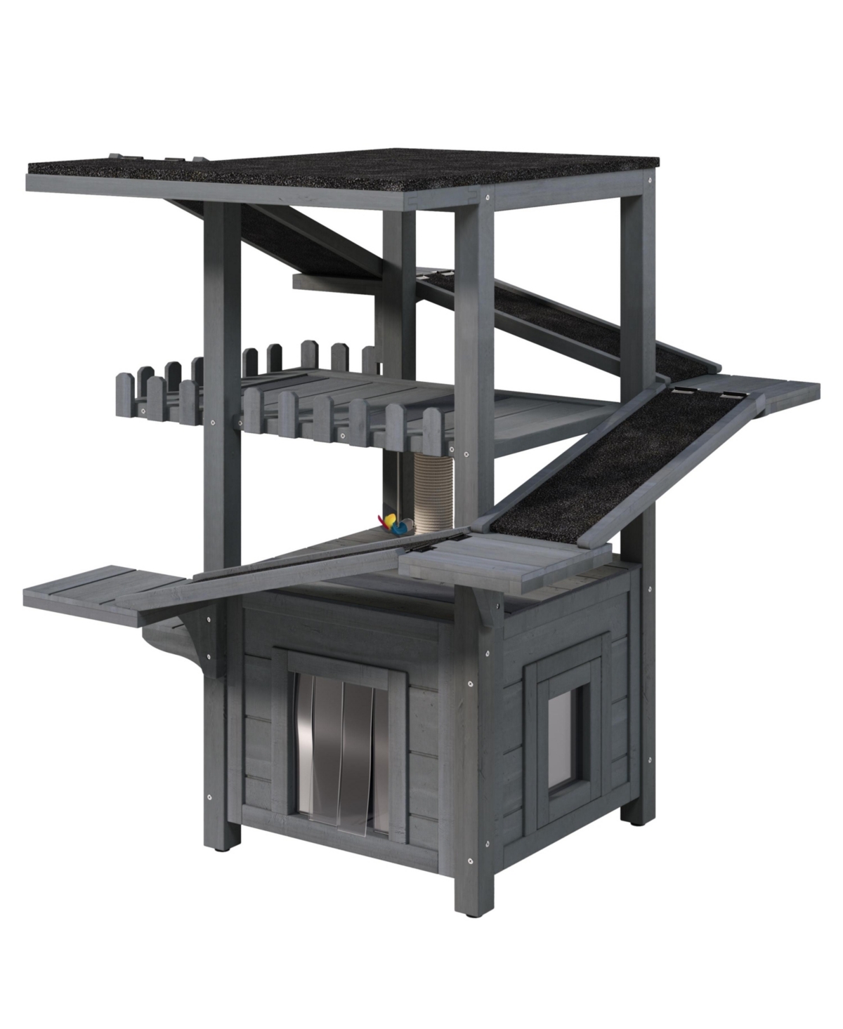 Click here for Aostirmotor Outdoor Cat House 4 Tiers  Weatherproo... prices